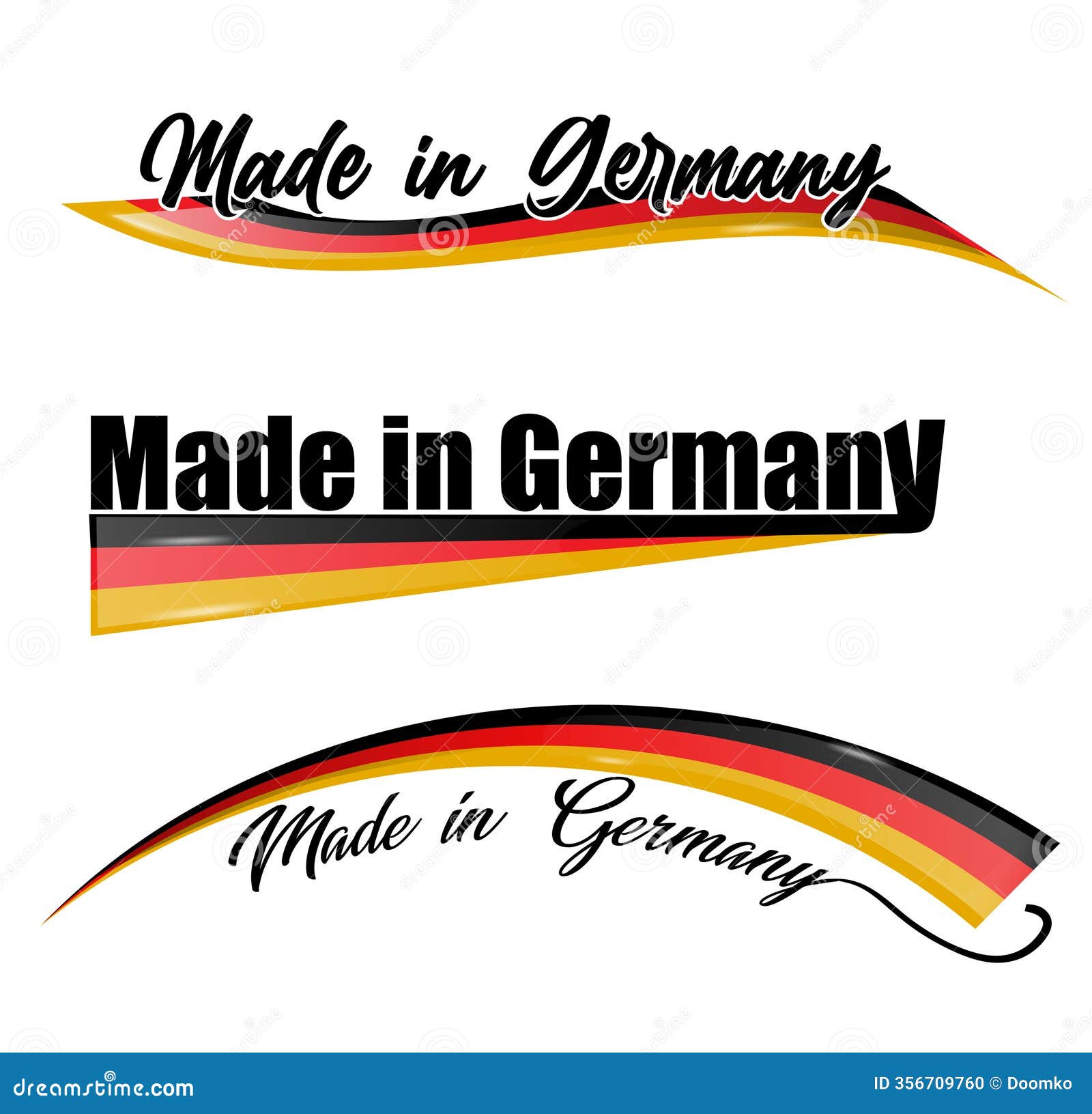 German Flag Icon Vector In Flat Style. Germany Flag Modern Icon. Waving ...