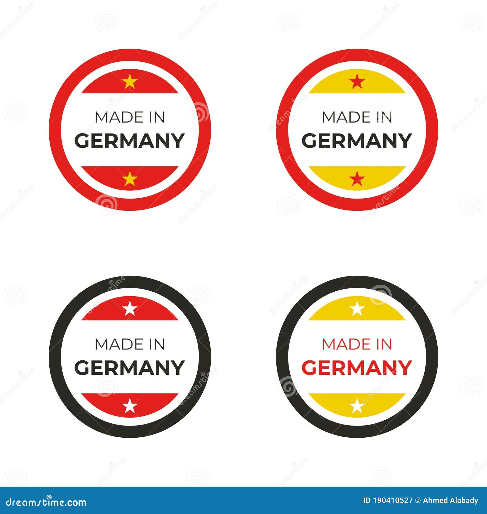 Made in Germany Business and Product Label from Flag Design Stock ...