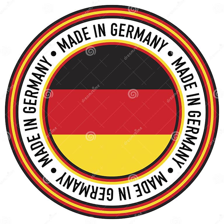 Made in Germany Circular Decal Stock Vector - Illustration of germany ...