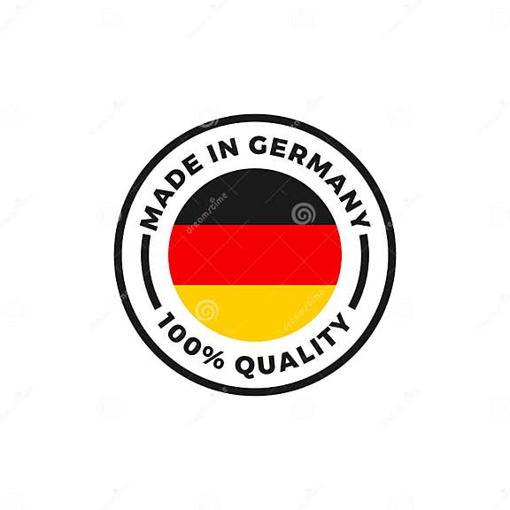 Made in Germany Icon with German Flag Circle Stock Vector ...