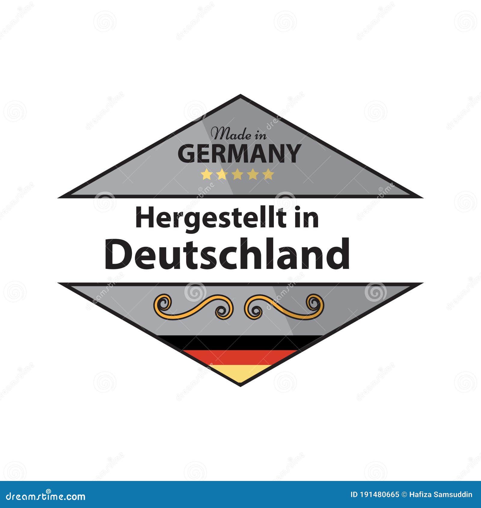 Made in Germany Label Design Pattern. Vector Illustration Decorative ...