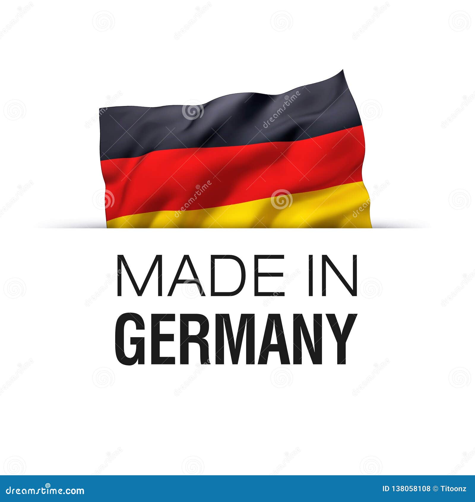 Made in Germany - Label stock illustration. Illustration of isolated ...