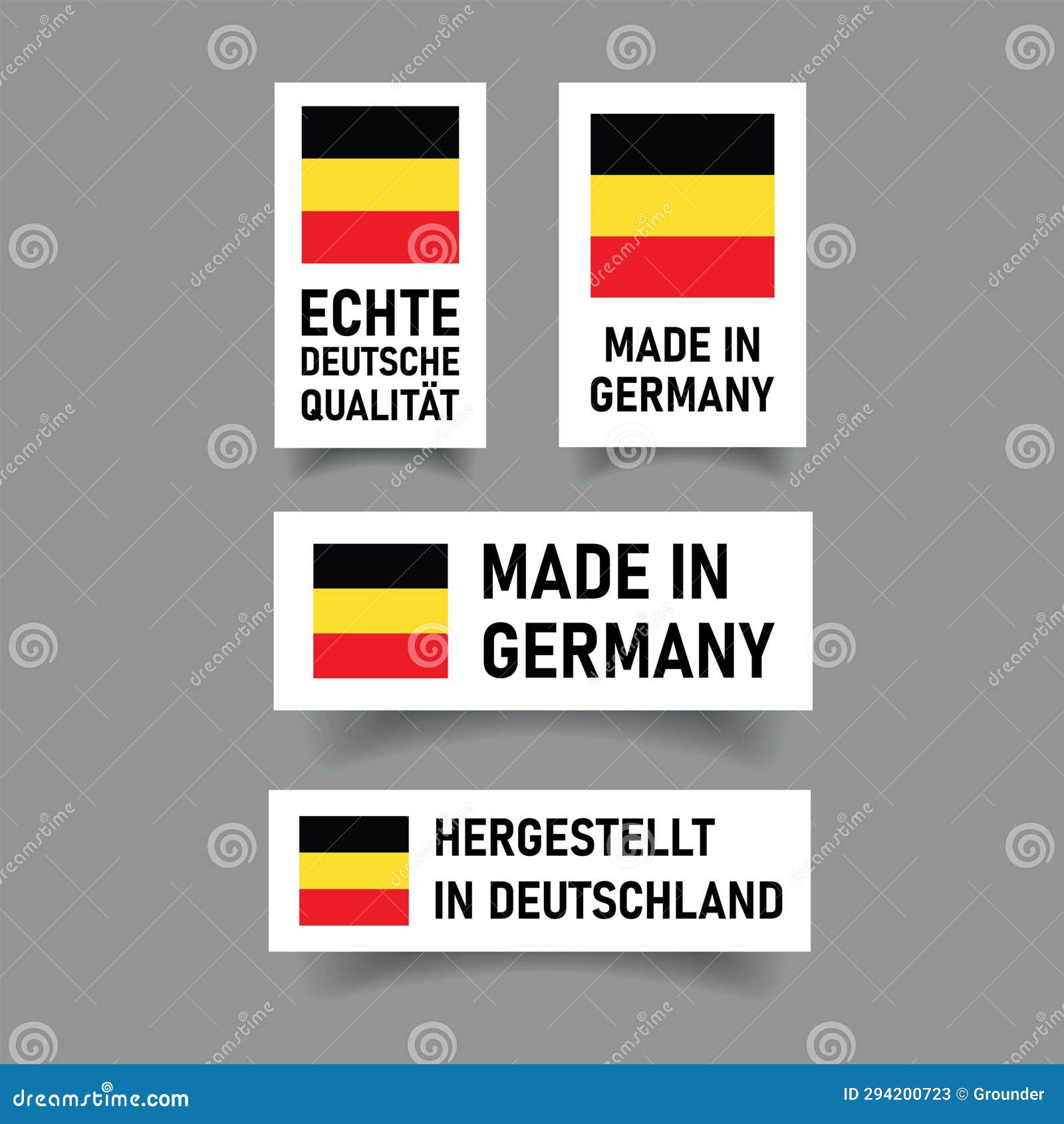 Made in Germany label set stock vector. Illustration of sign - 294200723