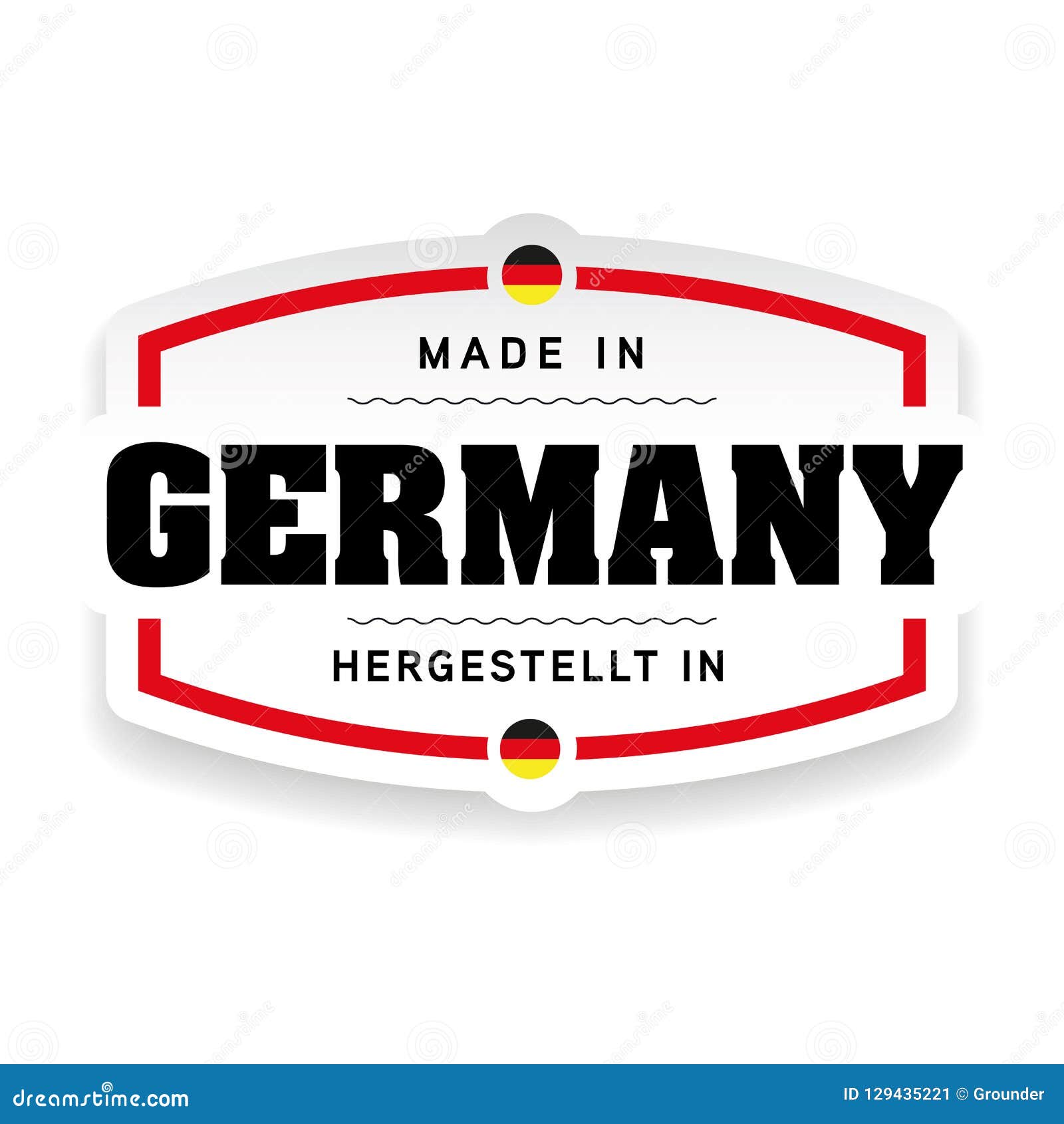 Made in Germany label stock vector. Illustration of seal - 129435221