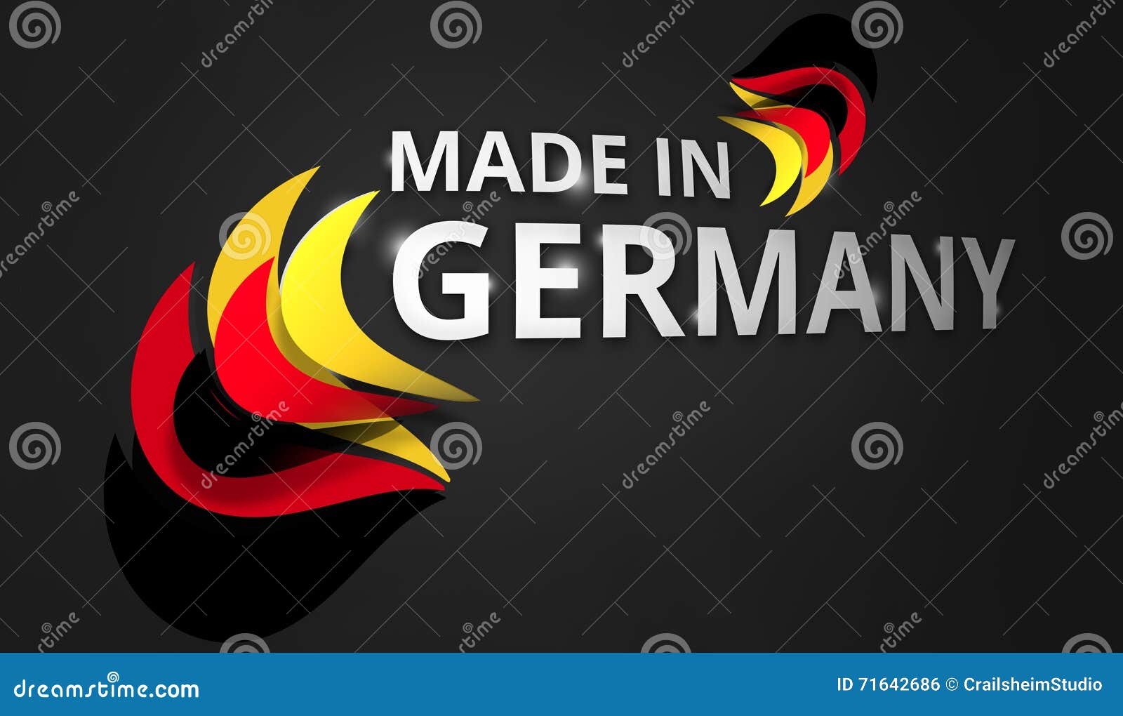 Made in germany modern stock illustration. Illustration of black - 71642686