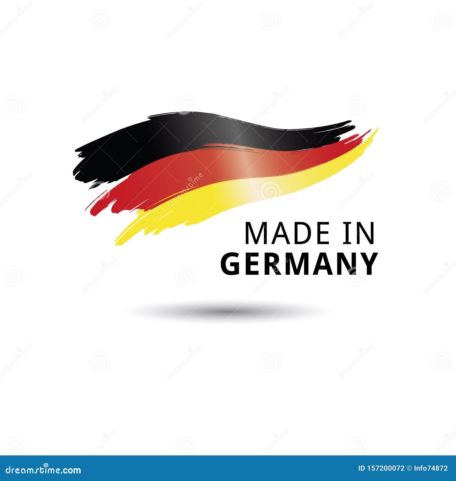 Made in Germany Quality Label on the White Background Stock ...