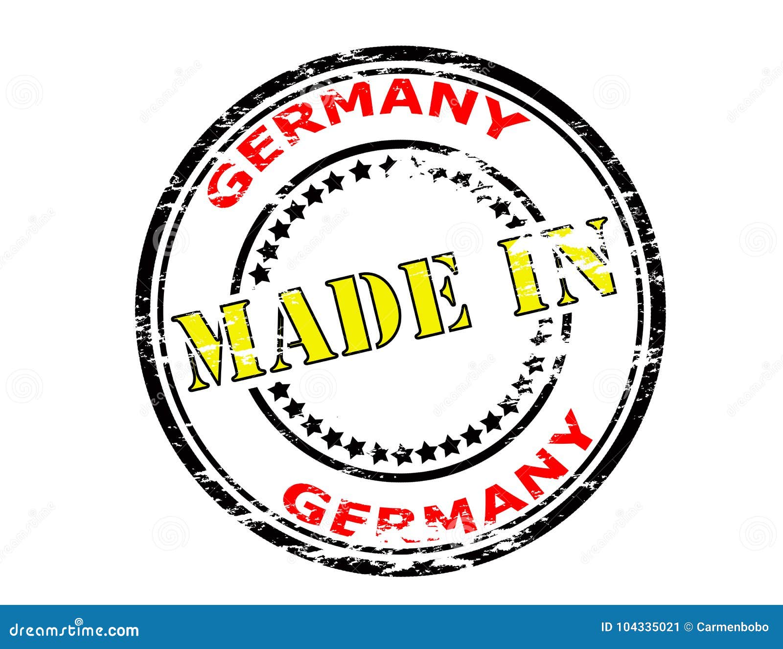 Made in Germany stock vector. Illustration of round - 104335021