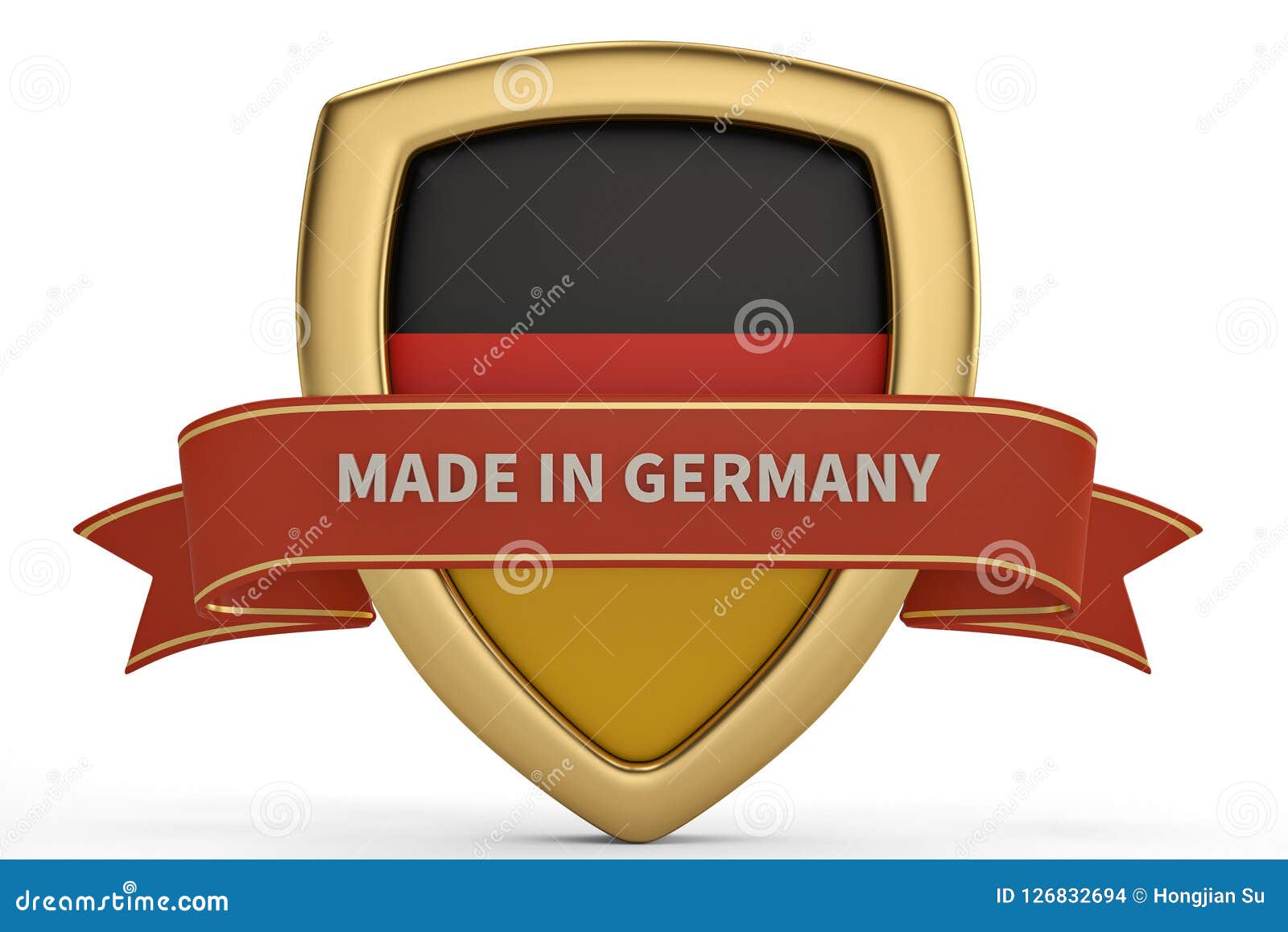 Made in Germany Shield.3D Illustration. Stock Illustration ...