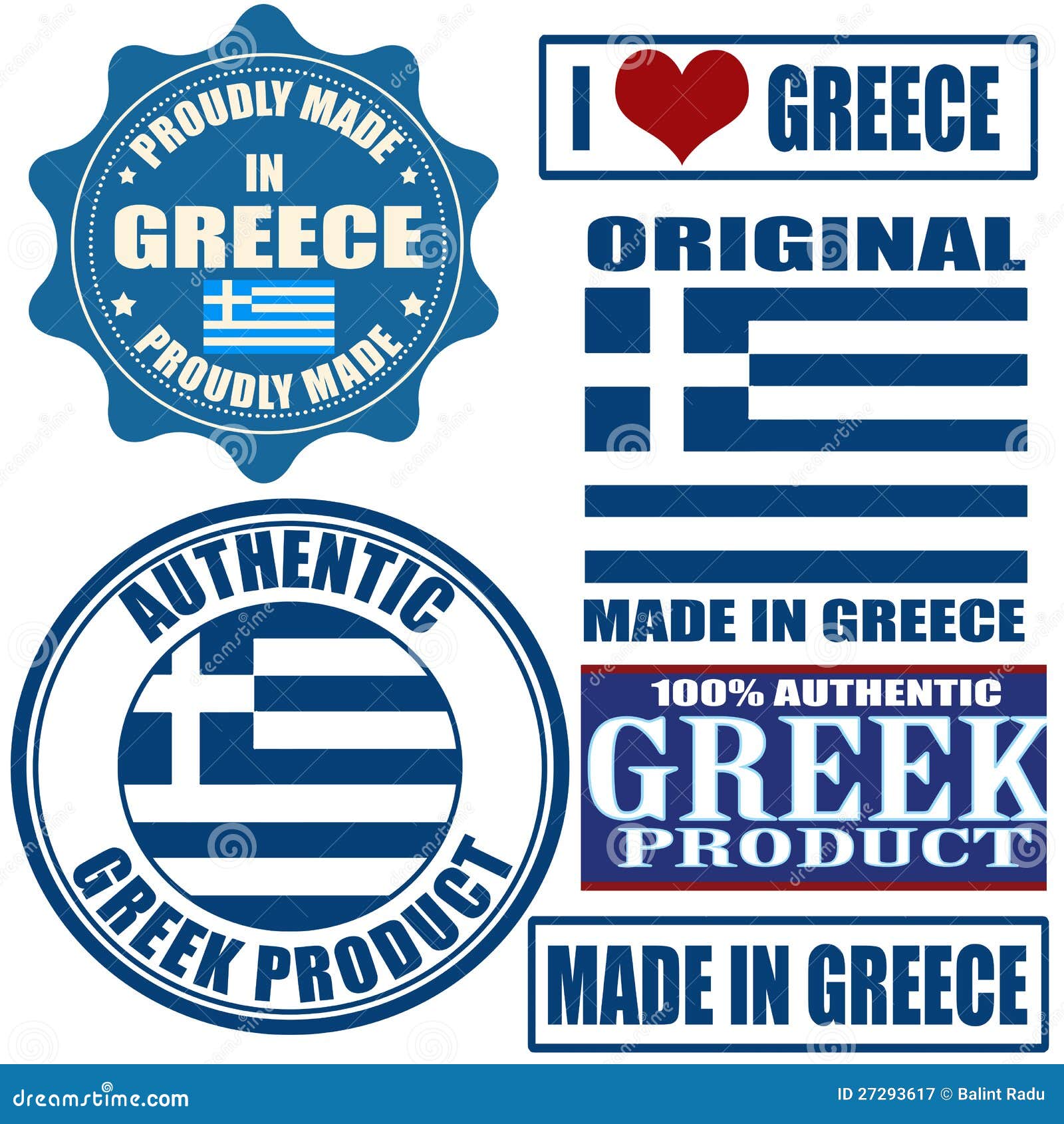 Made in Greece Stamps and Labels Stock Vector - Illustration of office ...