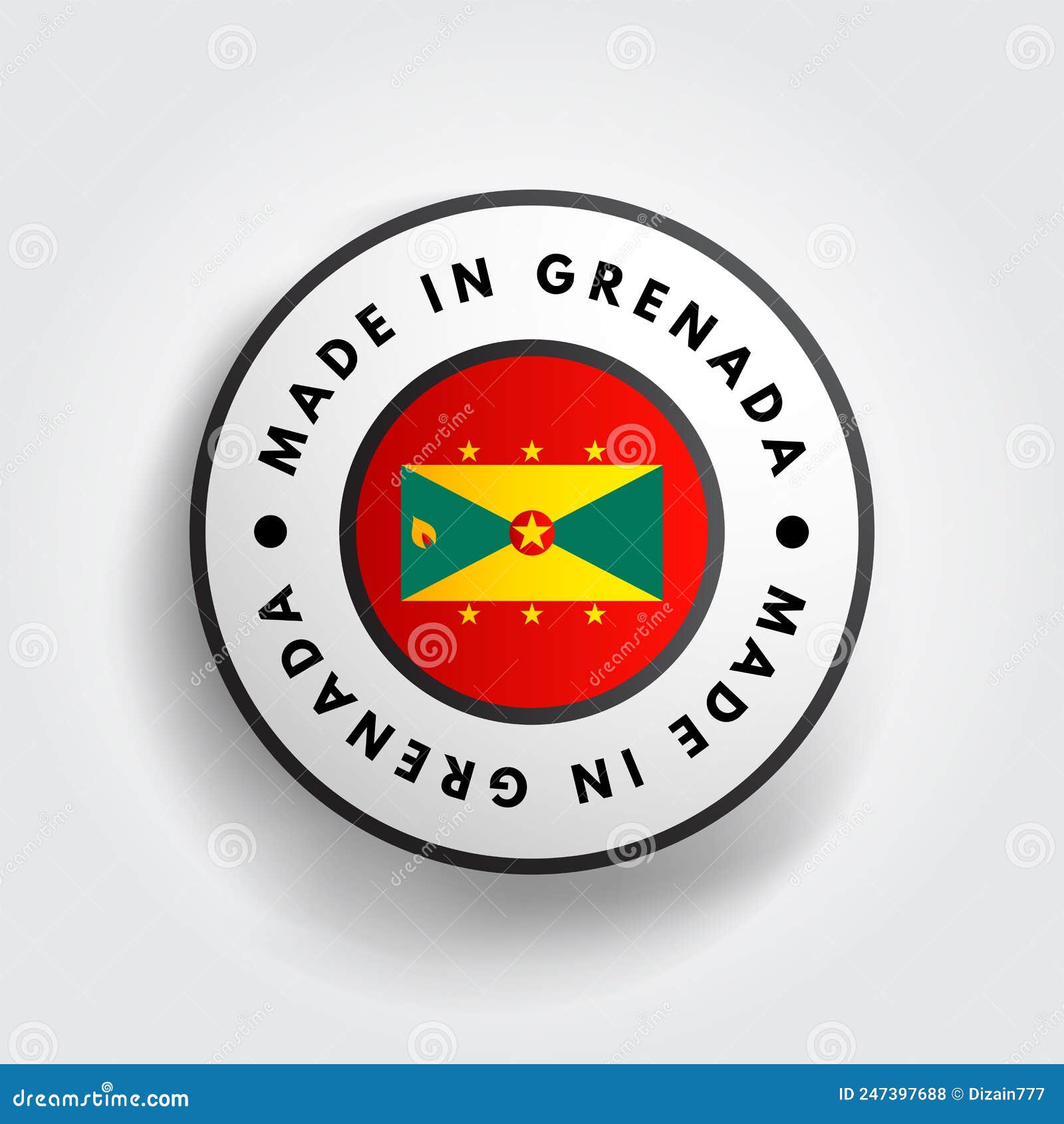 Made In Grenada Symbol. Silhouette Icon Map. Design Grunge Vector ...