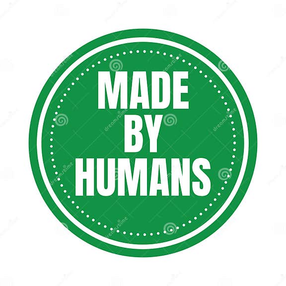 Made by humans symbol stock illustration. Illustration of reality ...