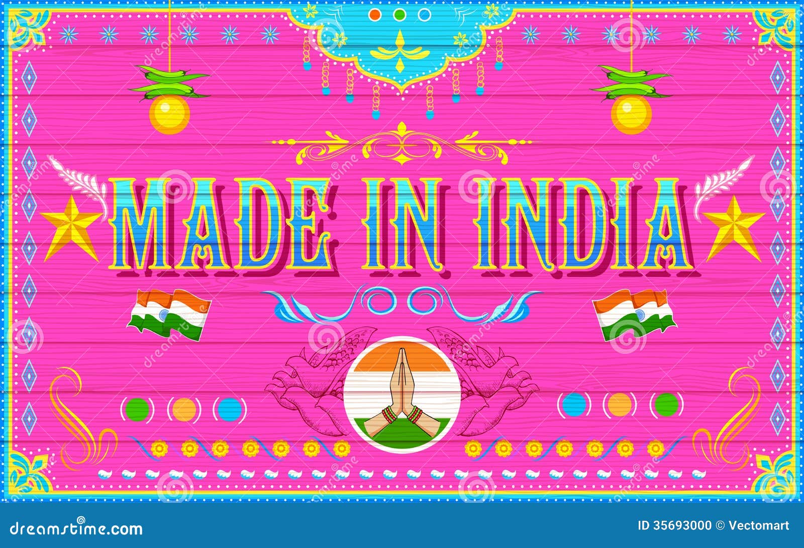 Made in India Background stock vector. Illustration of advertisement ...