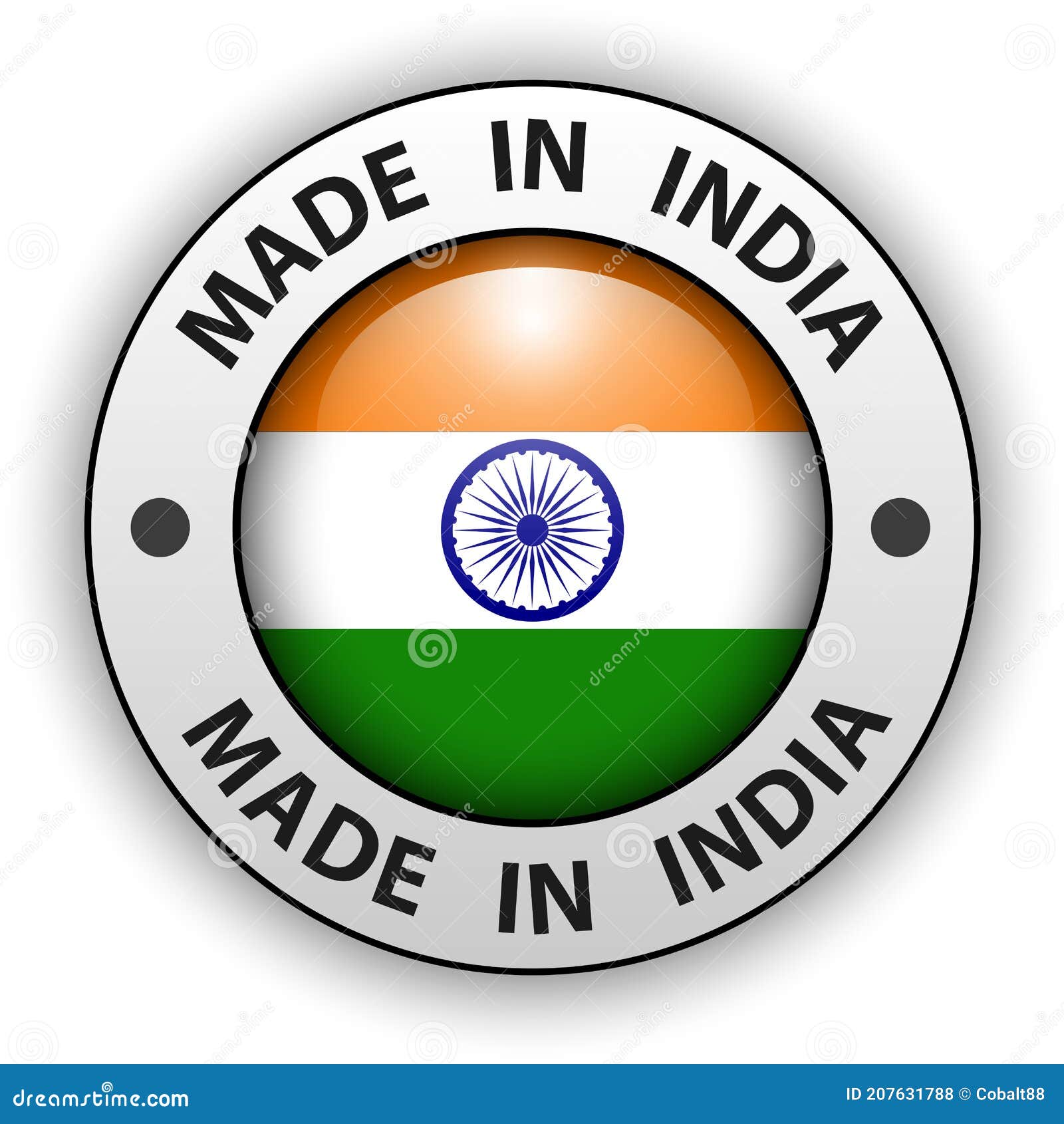 Made in India 3D icon stock vector. Illustration of factory - 207631788