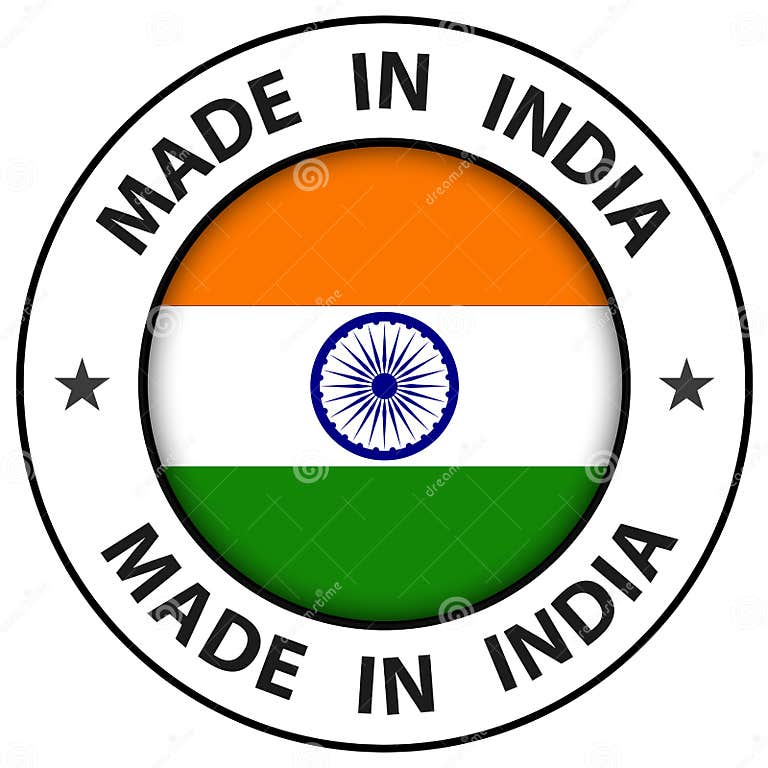 Made in India icon stock vector. Illustration of glossy - 209008110
