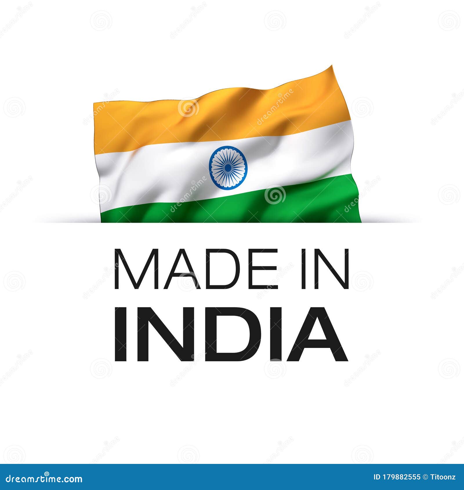 Made in India - Label stock illustration. Illustration of merchandise ...