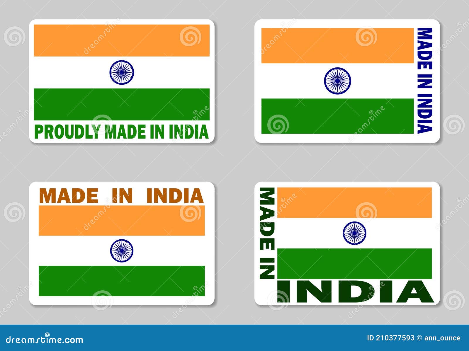 Made in India Label Sticker. Merchandise Tag with Indian Flag, Vector ...