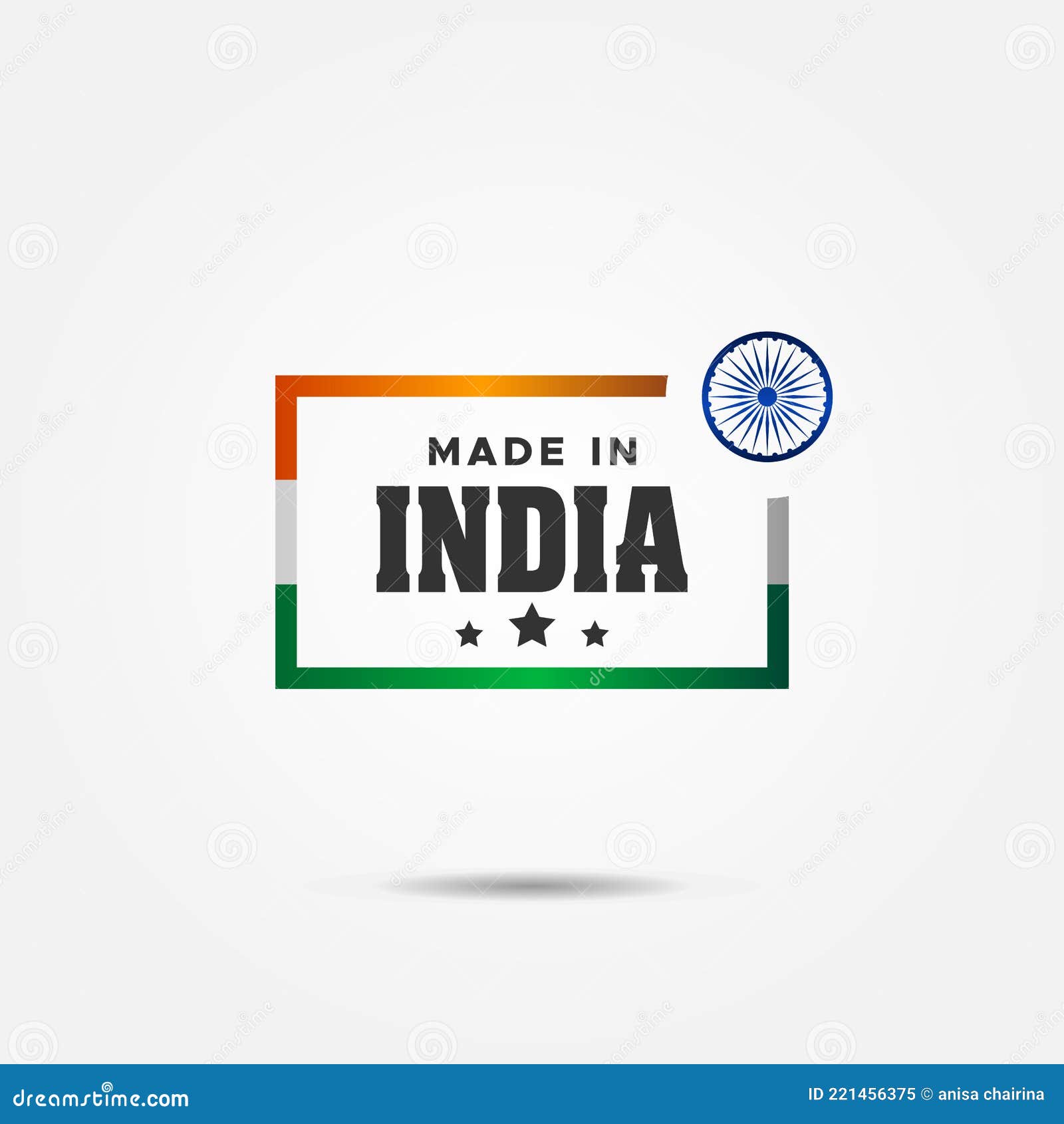 Made in India Label Vector Design Stock Vector - Illustration of ...