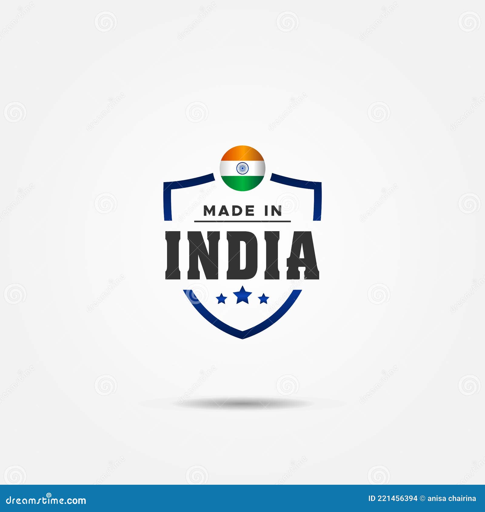 Made in India Label Vector Design Stock Vector - Illustration of indian ...