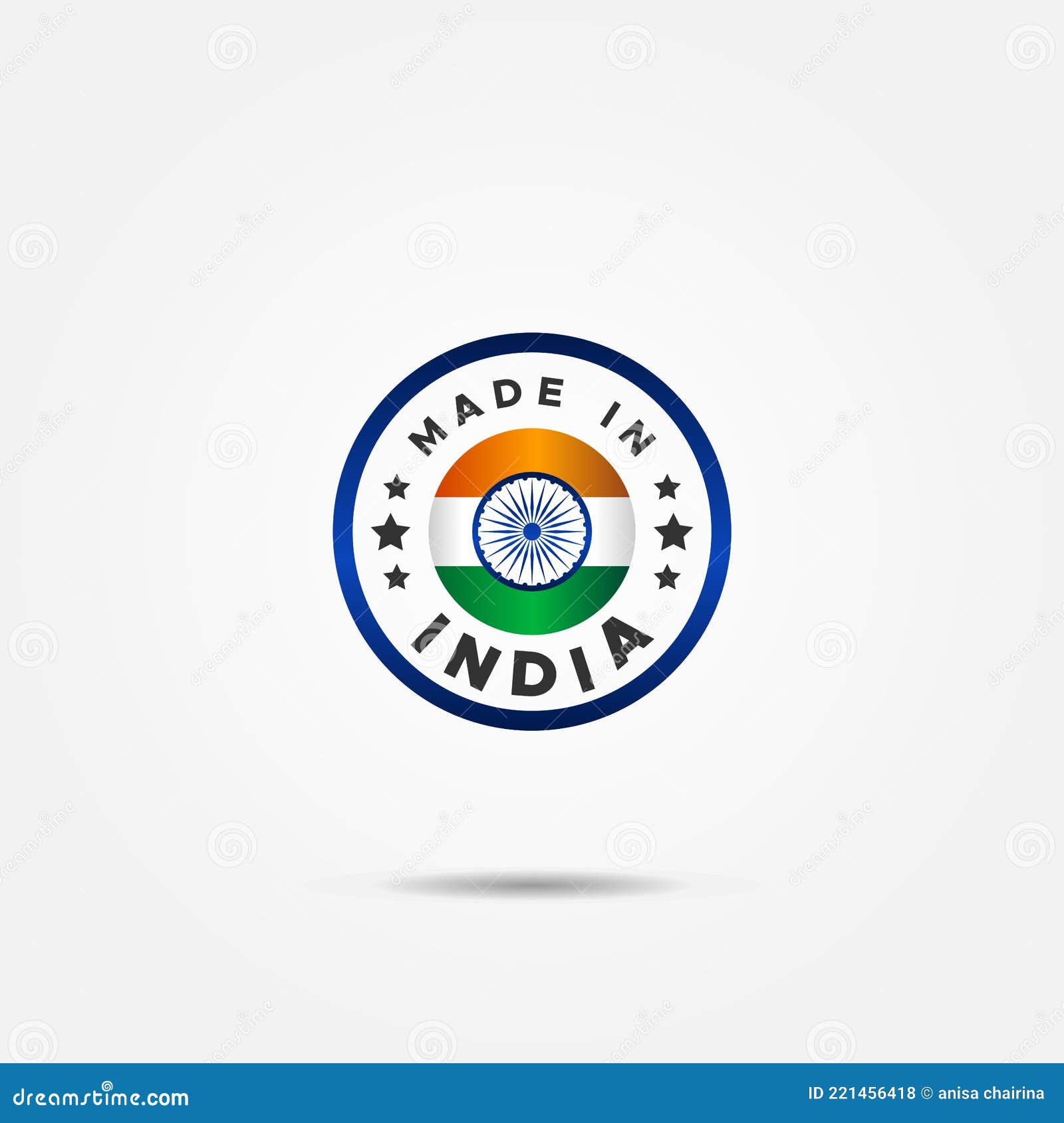 Made in India Label Vector Design Stock Vector - Illustration of vector ...