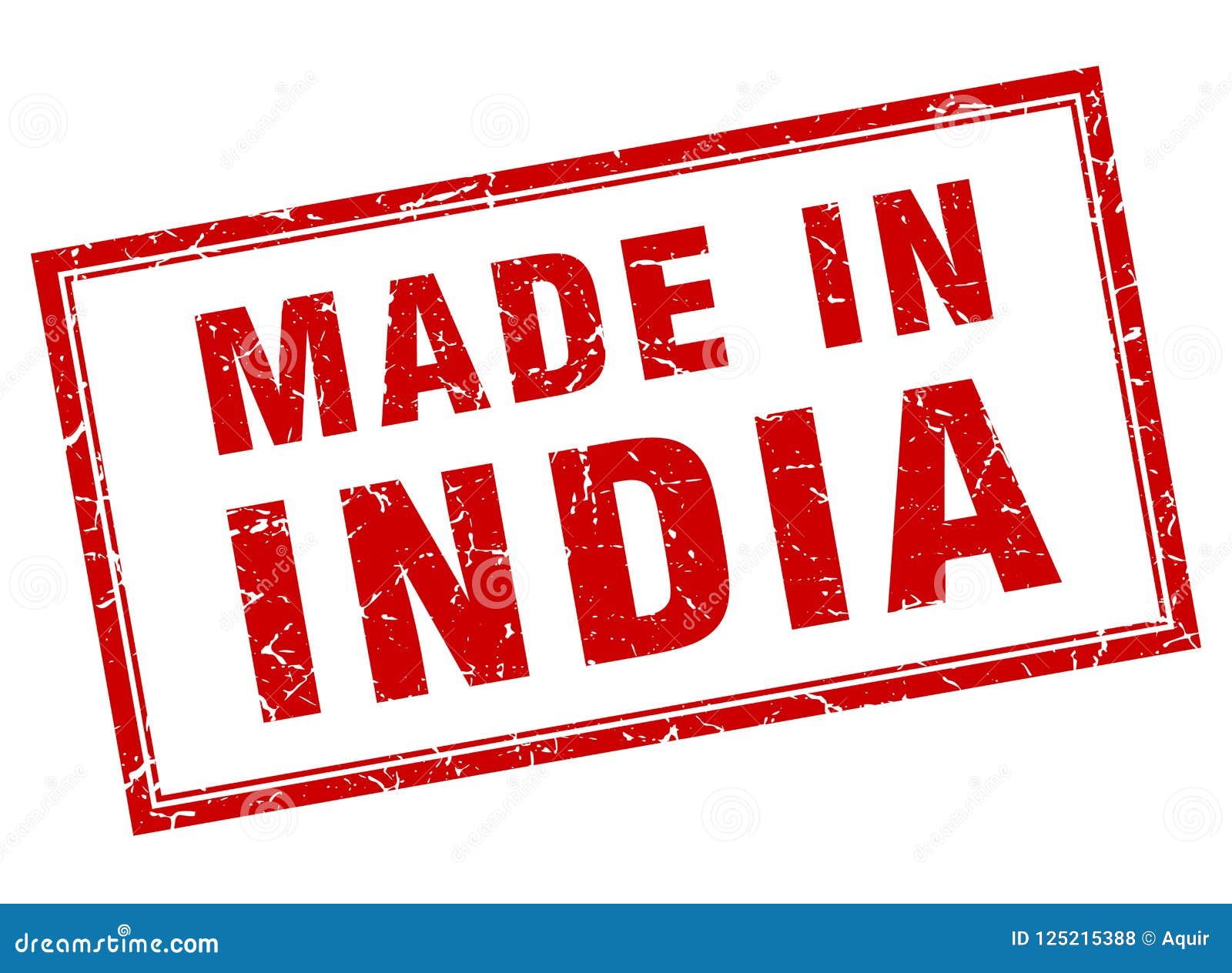 Made in India stamp stock vector. Illustration of vector - 125215388