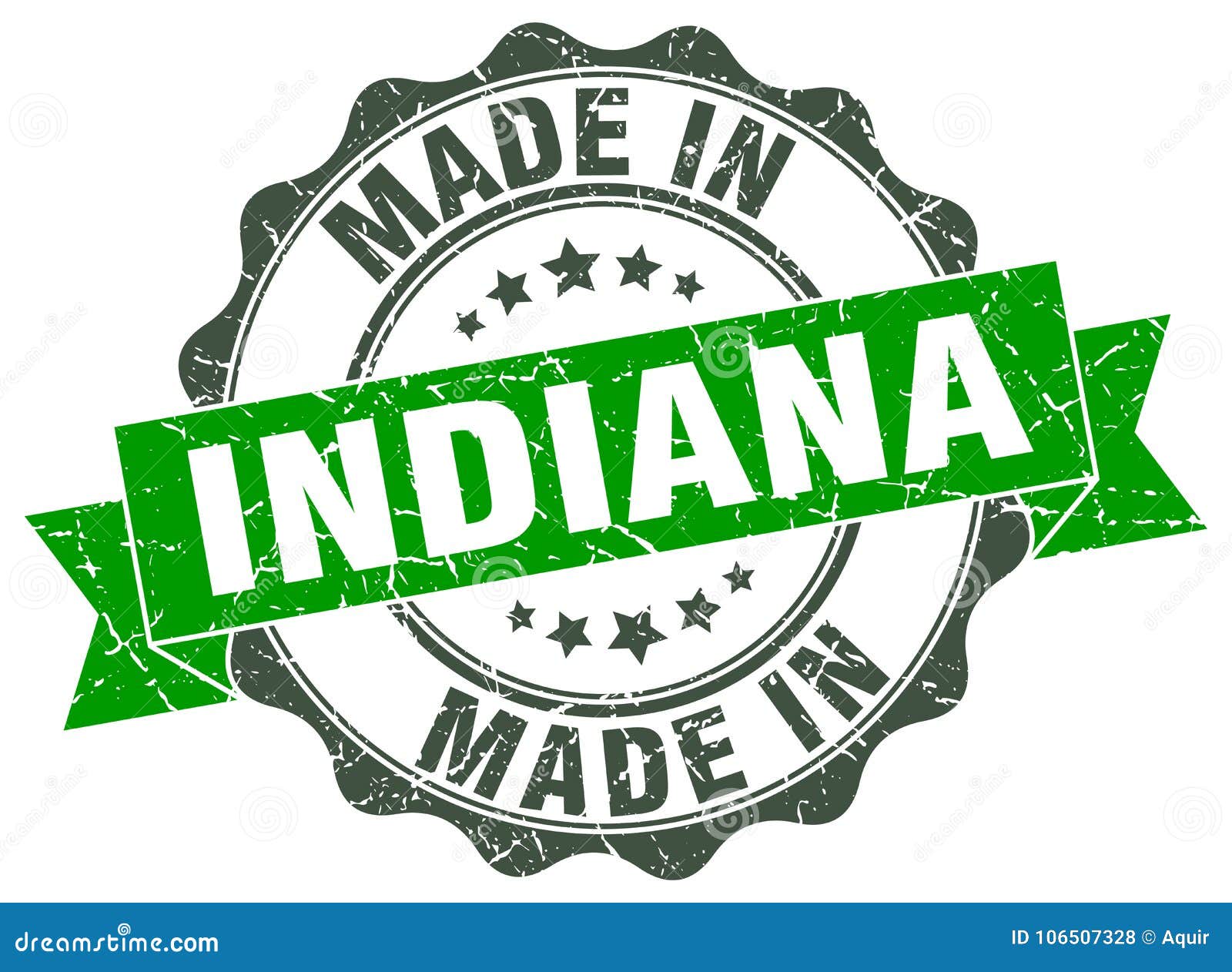 Made in Indiana seal stock vector. Illustration of indiana - 106507328