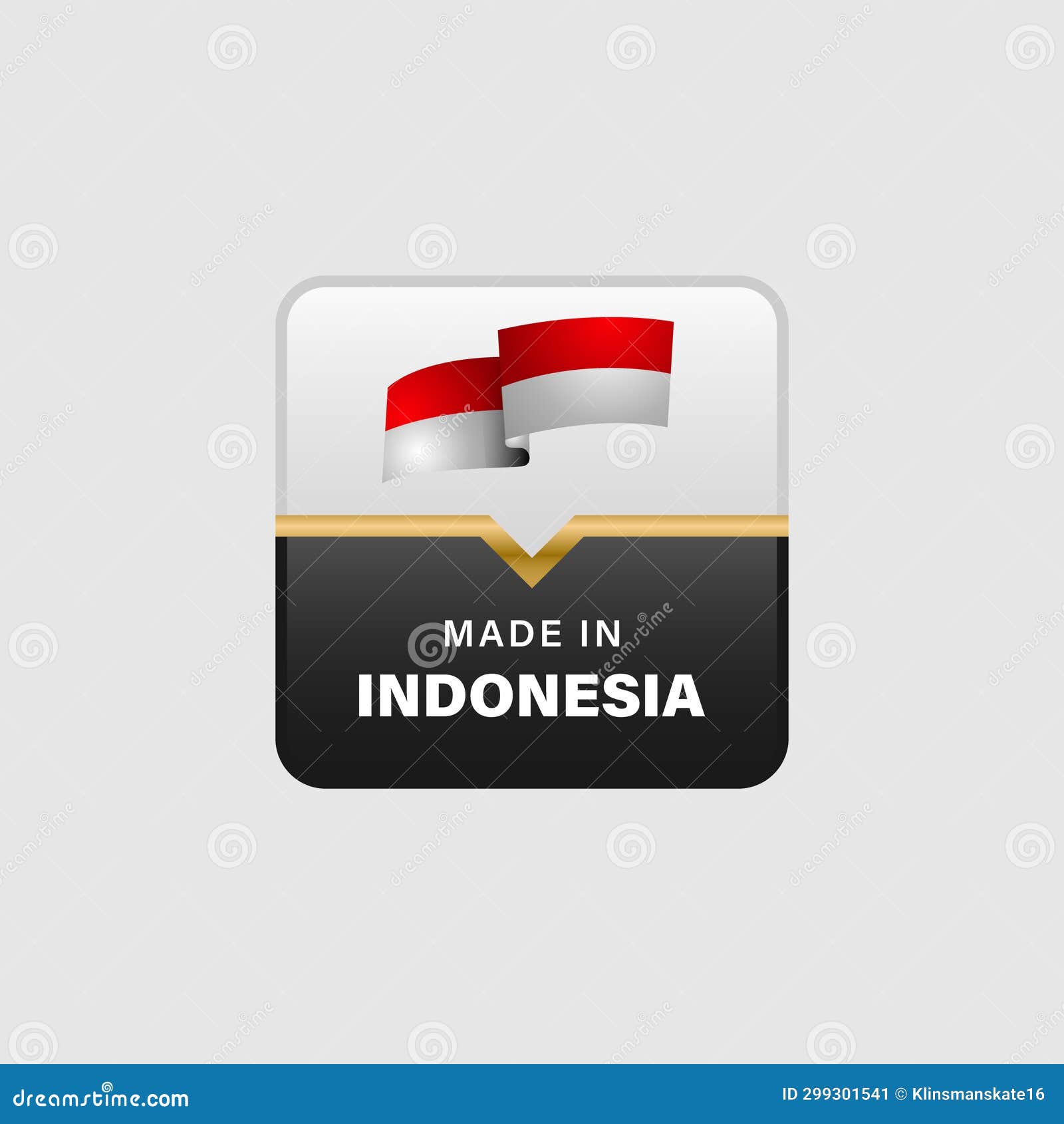 Made in Indonesia Product Label and Logo Concept Stock Vector ...