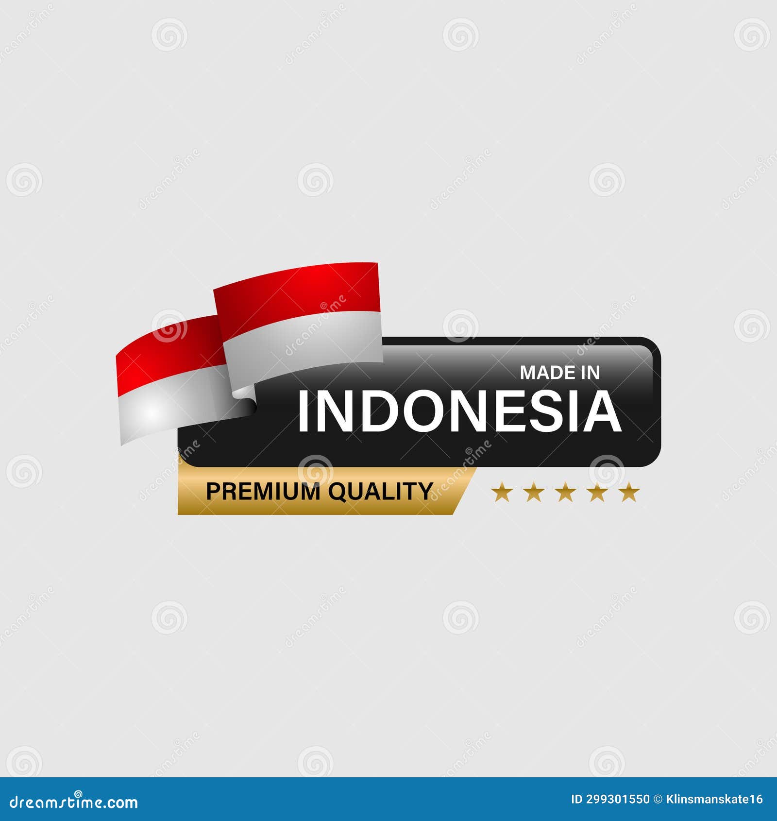Made in Indonesia Product Label and Logo Design Stock Vector ...