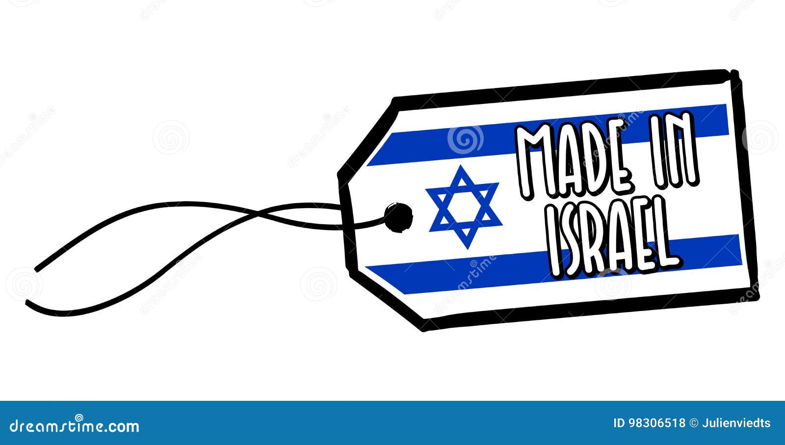 Made in Israel Label. stock vector. Illustration of flag - 98306518