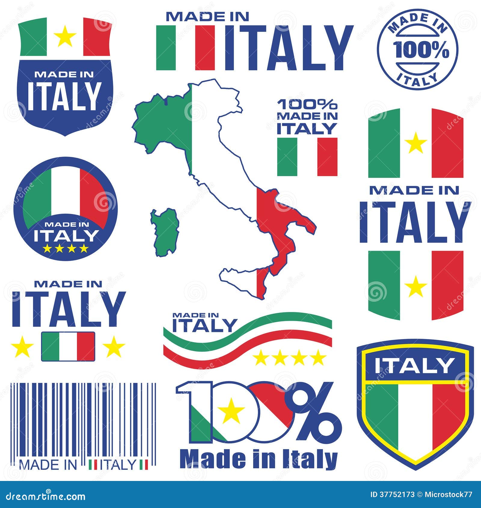 Made in Italy stock vector. Illustration of design, ornament - 37752173
