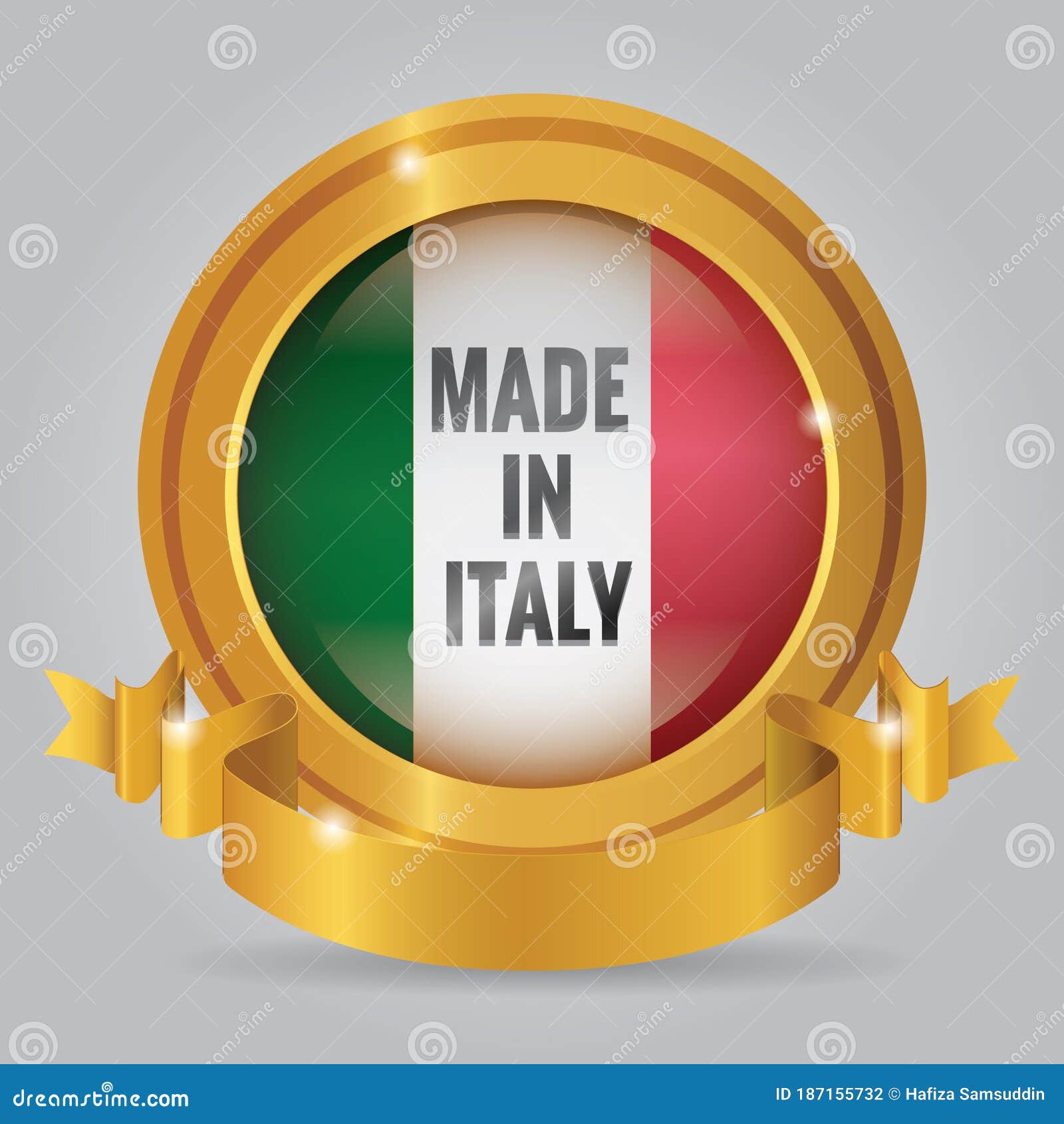 Made in Italy Badge. Vector Illustration Decorative Design Stock Vector ...