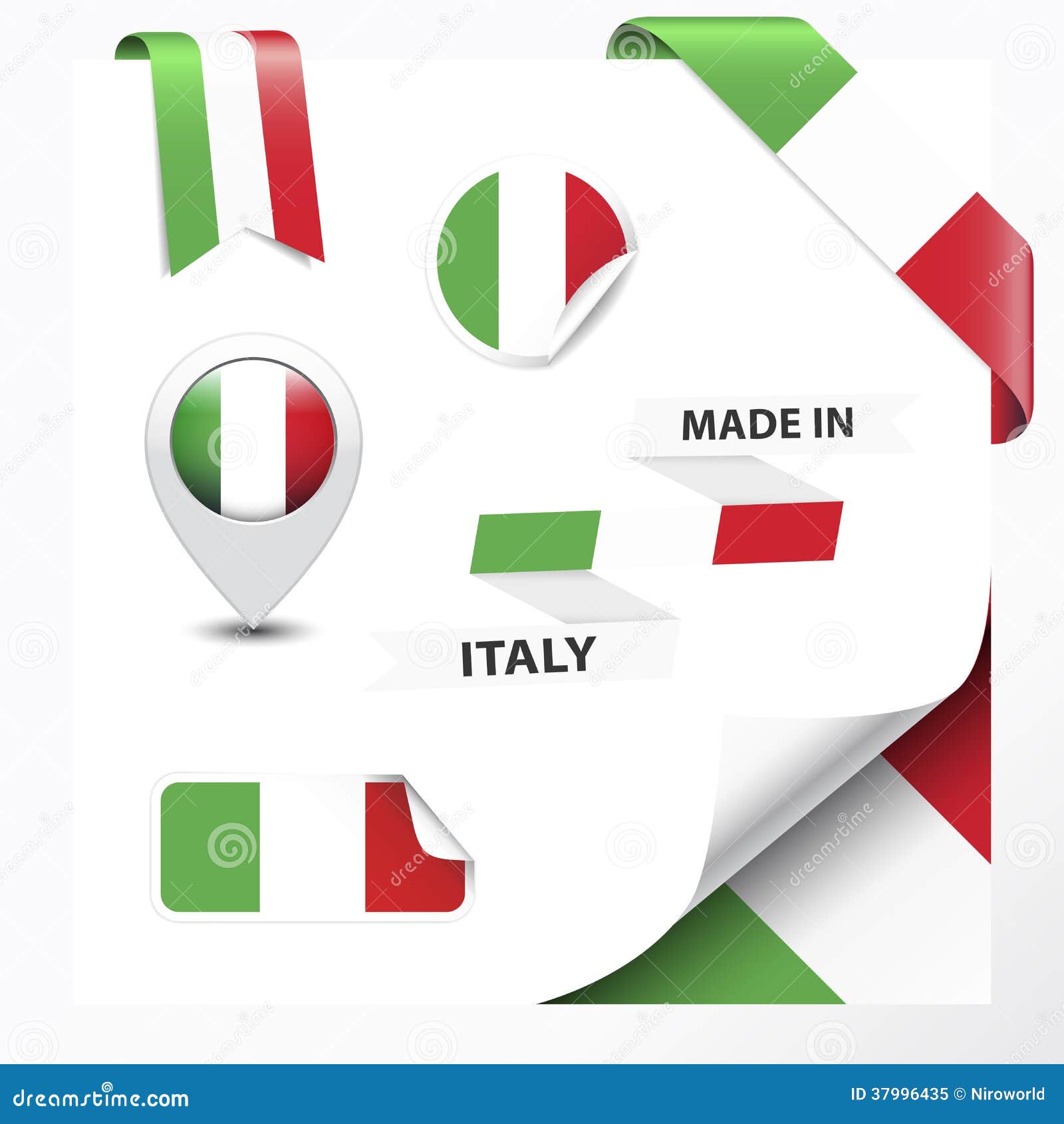 Made in Italy Collection stock vector. Illustration of italian - 37996435