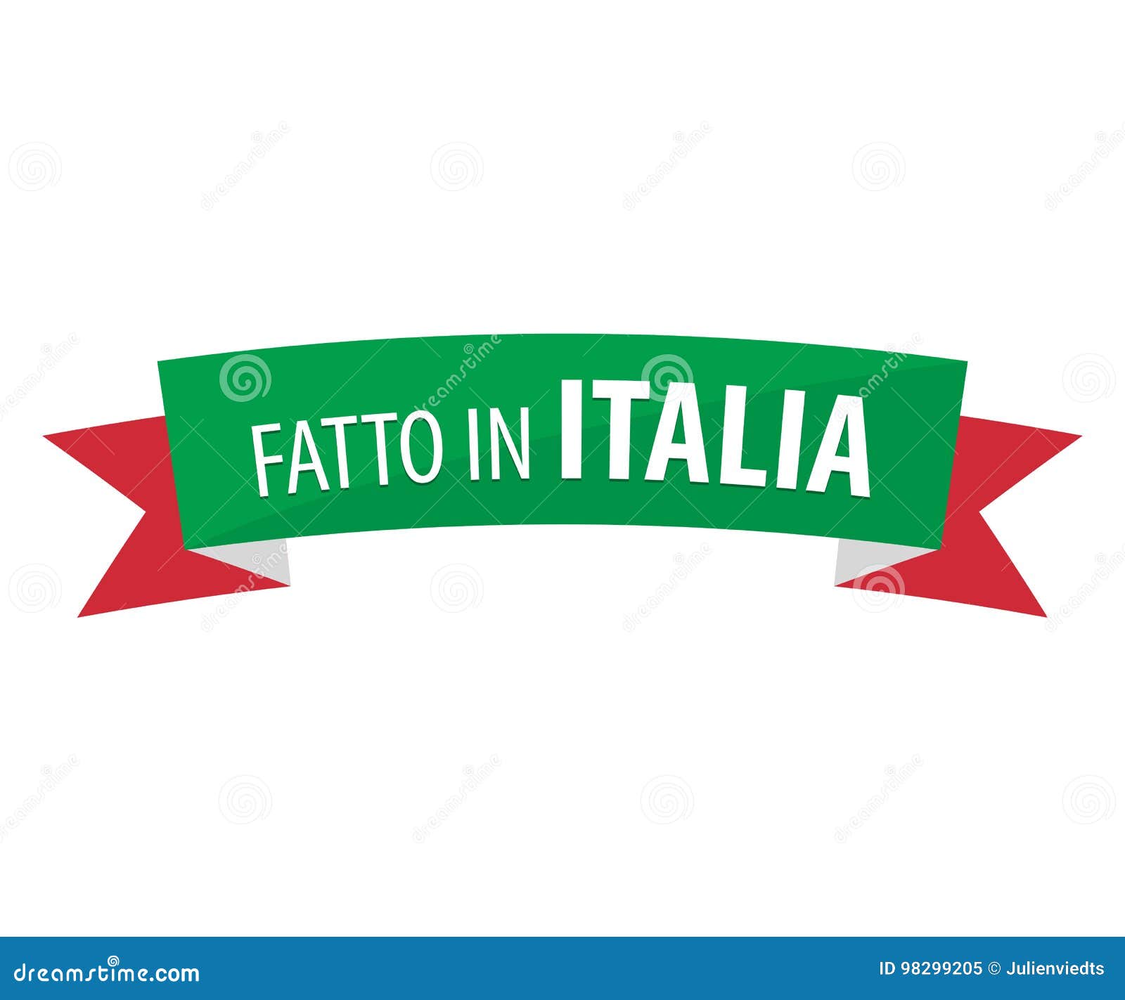 Fatto In Italia Made In Italy Label In Frame With Flag Colors Cartoon ...