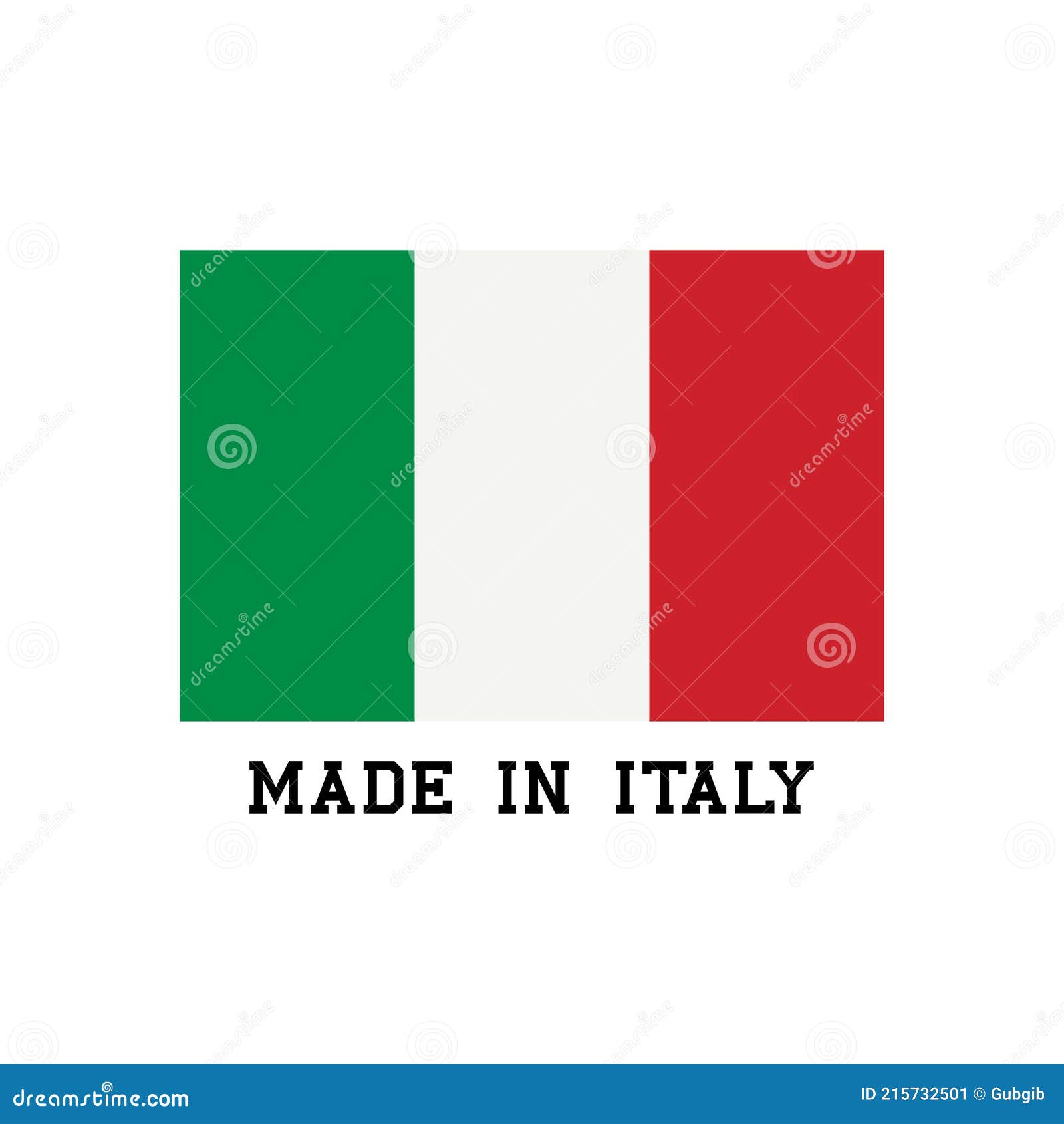 Made in Italy Icon with Italian Flag Stock Vector - Illustration of ...