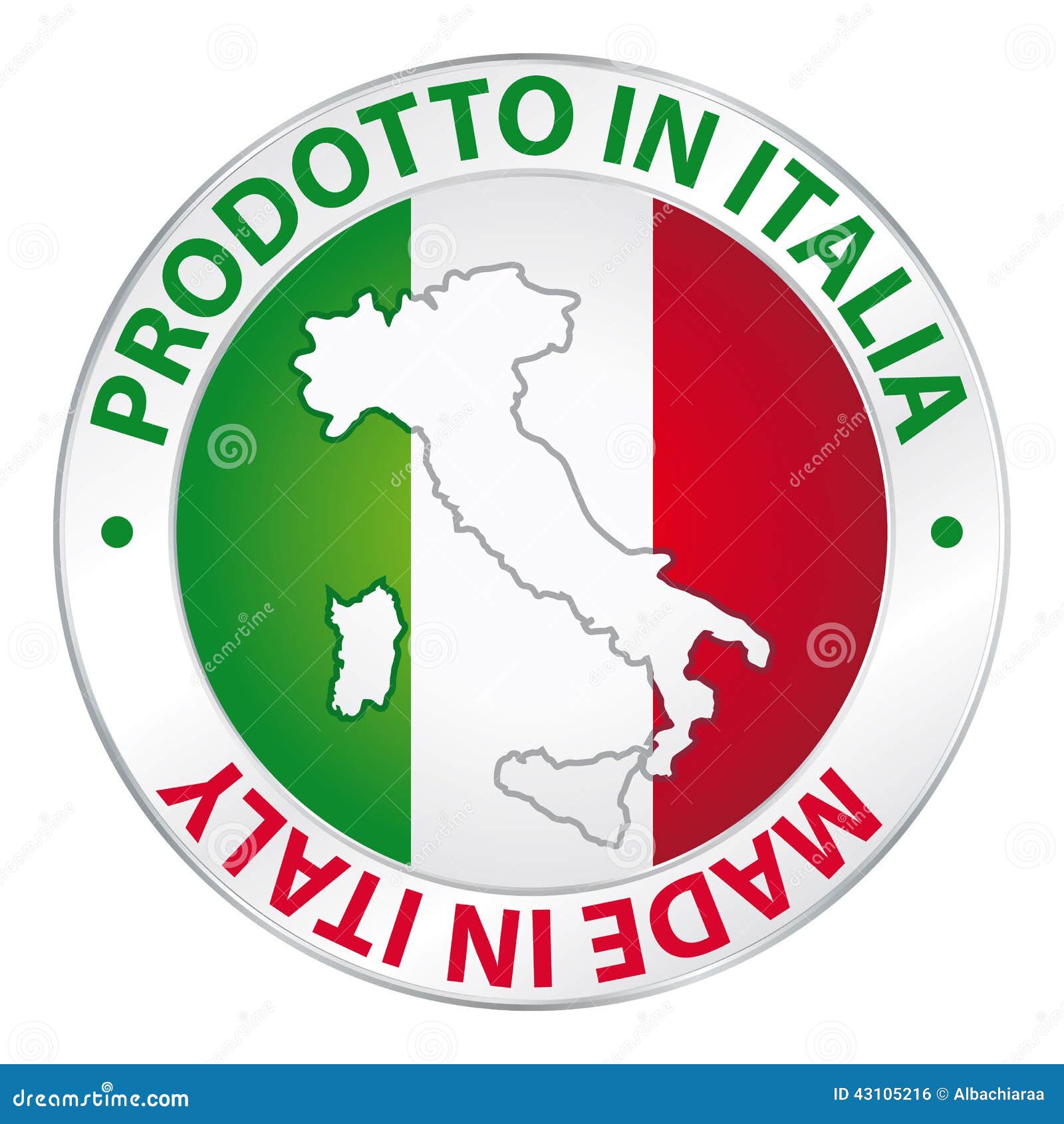 Made in Italy label. stock vector. Illustration of italiano - 43105216