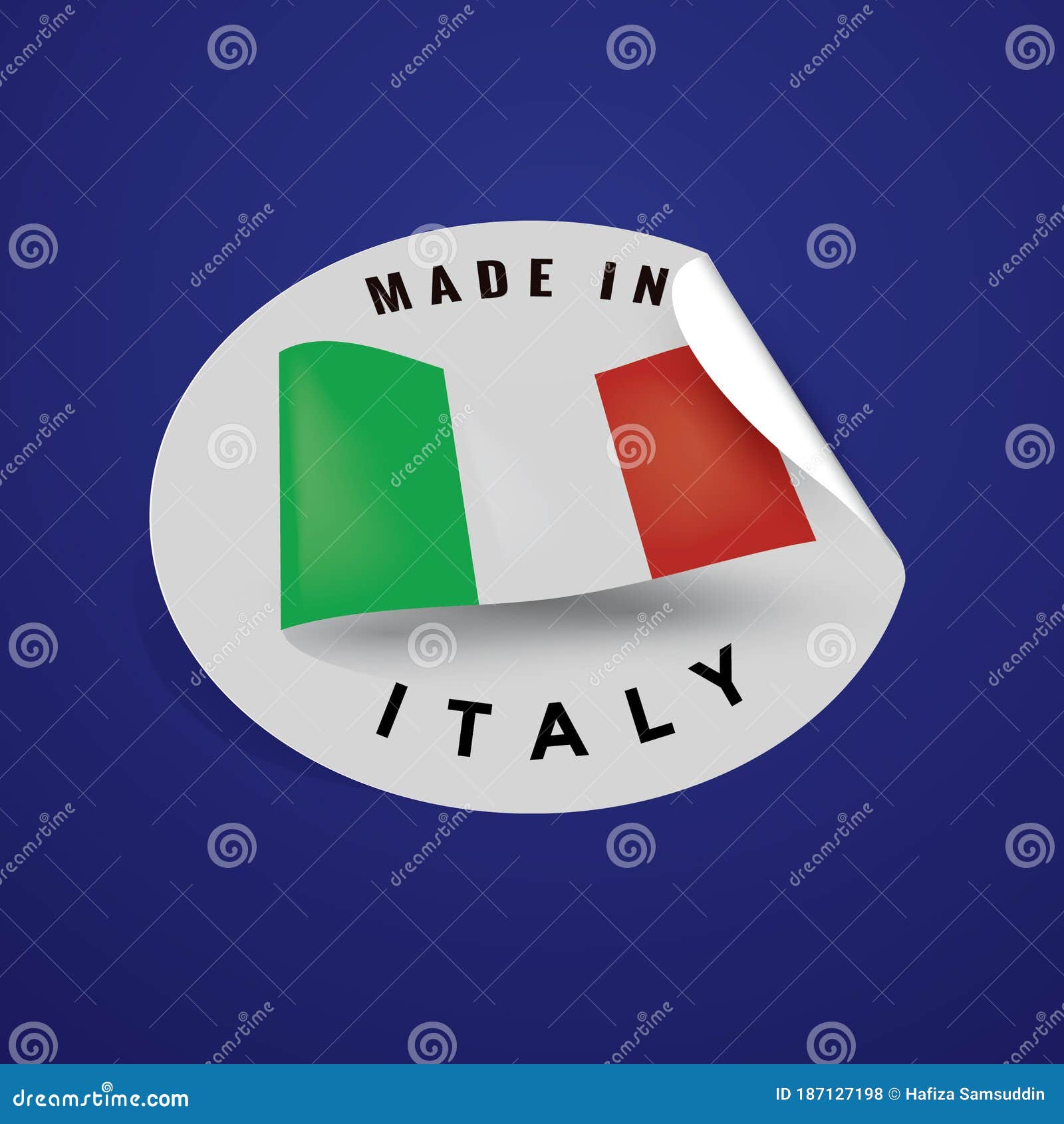 Made in Italy Label. Vector Illustration Decorative Design Stock Vector ...