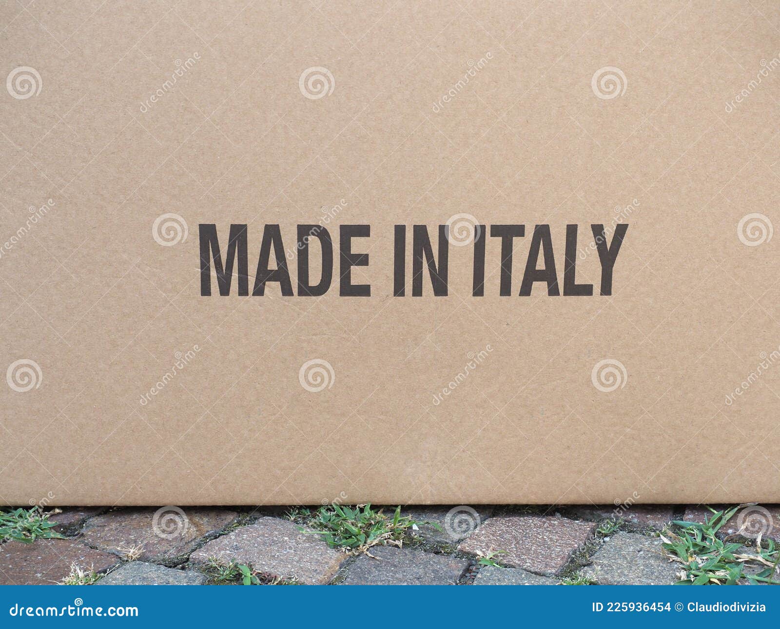 Made in Italy on packet stock photo. Image of corrugated - 225936454