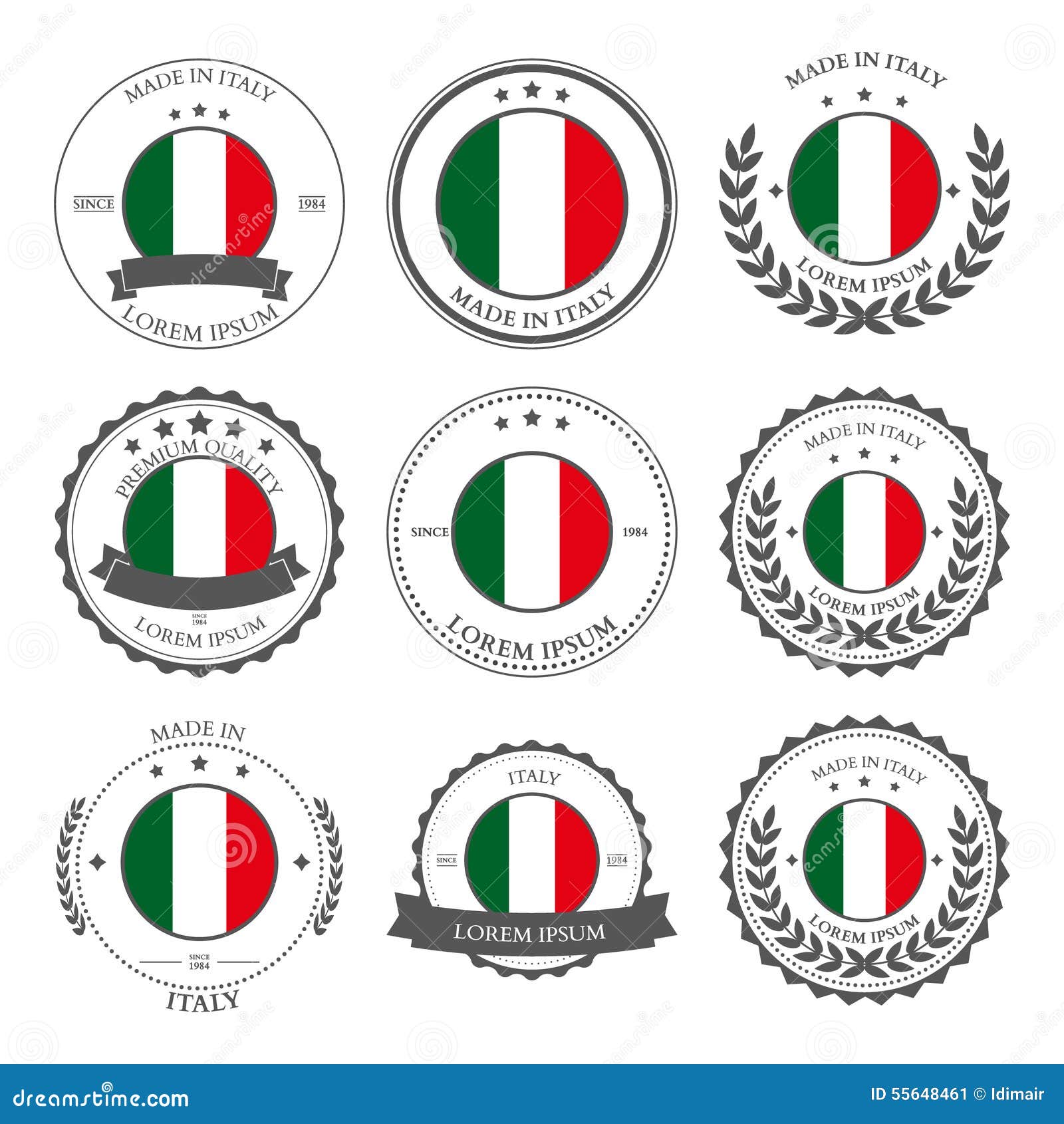 Made in Italy, Seals, Badges. Vector Stock Vector - Illustration of ...
