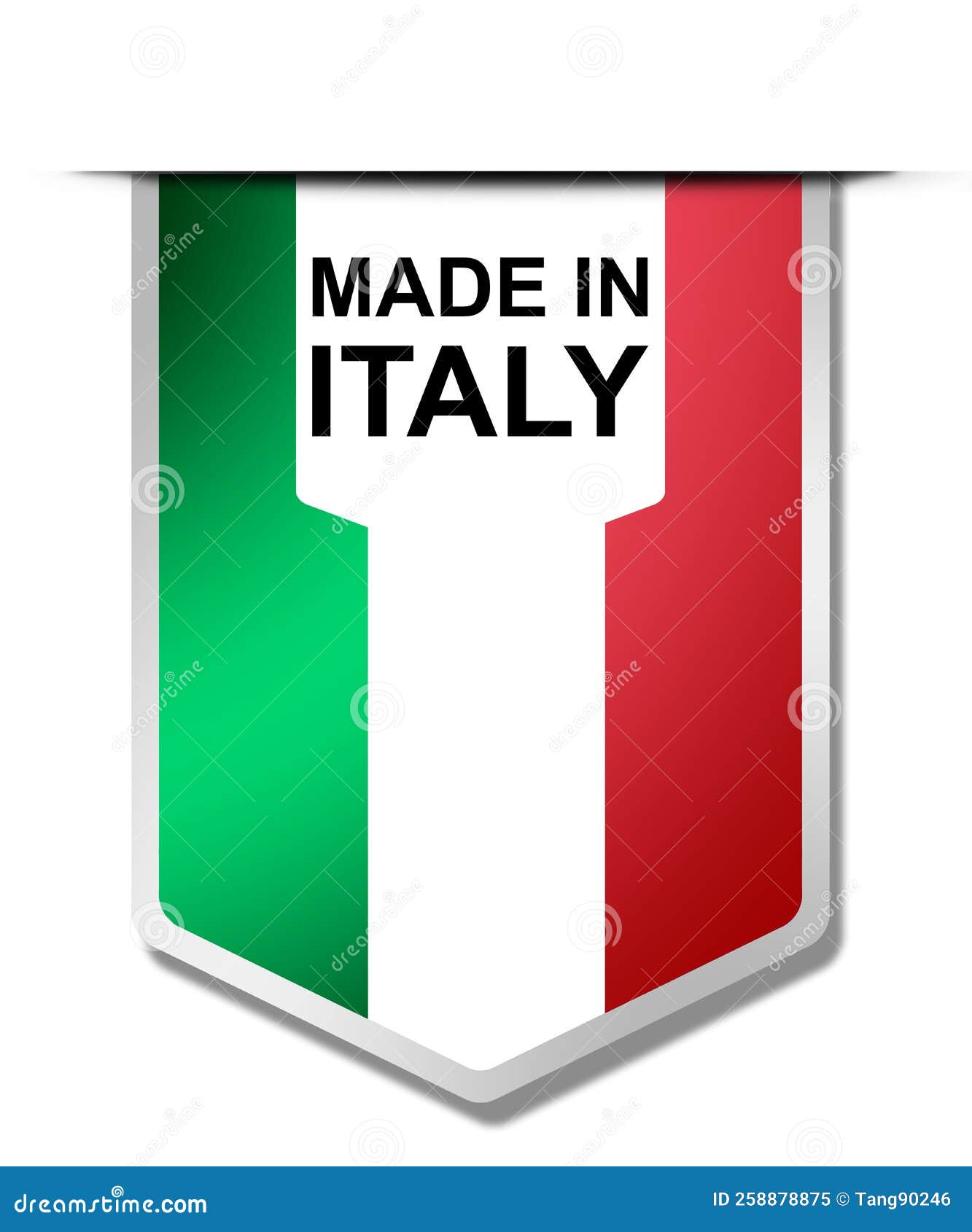 Made in Italy Word on Hanging Banner Stock Illustration - Illustration ...