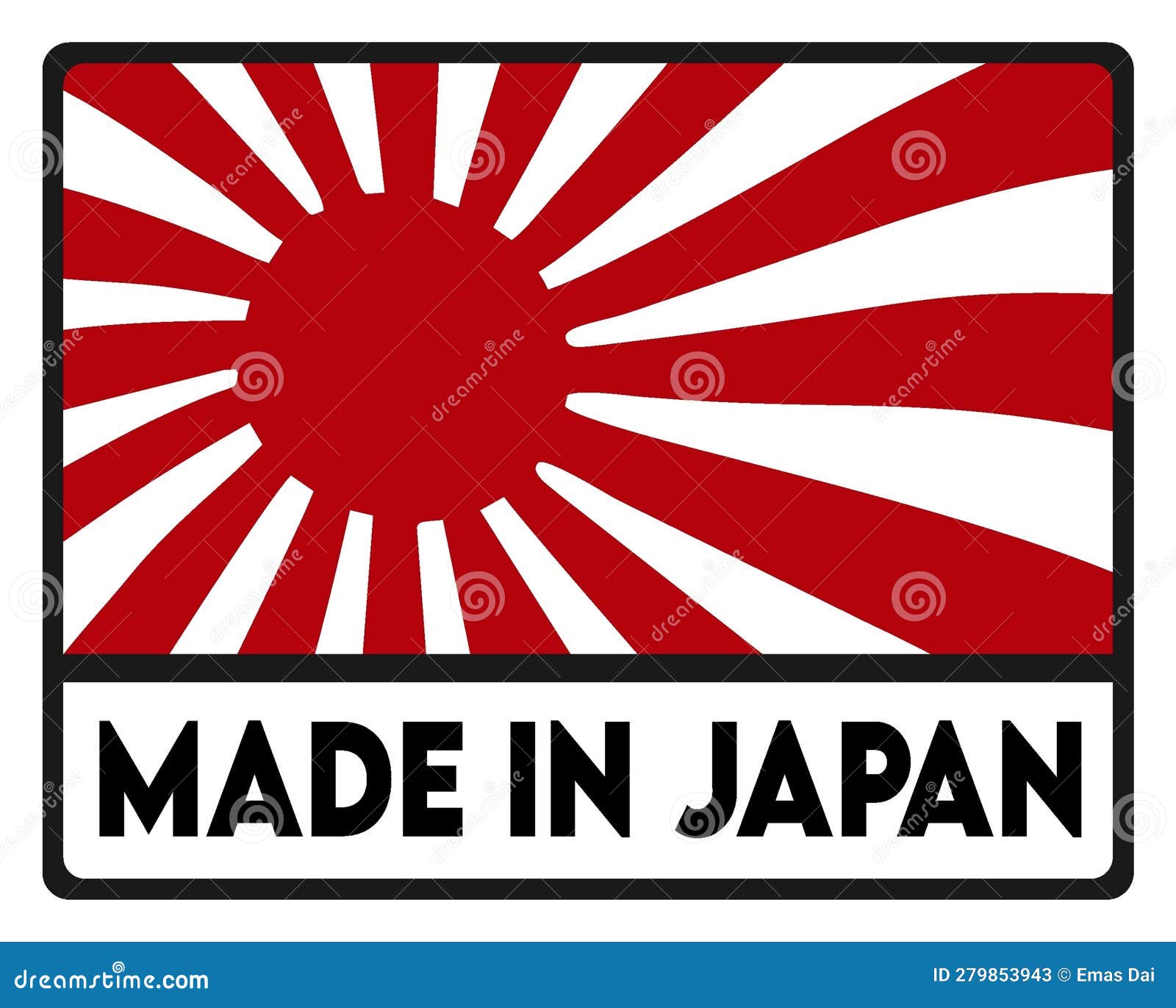 Made in Japan with Japan Flag Stock Vector - Illustration of flag ...