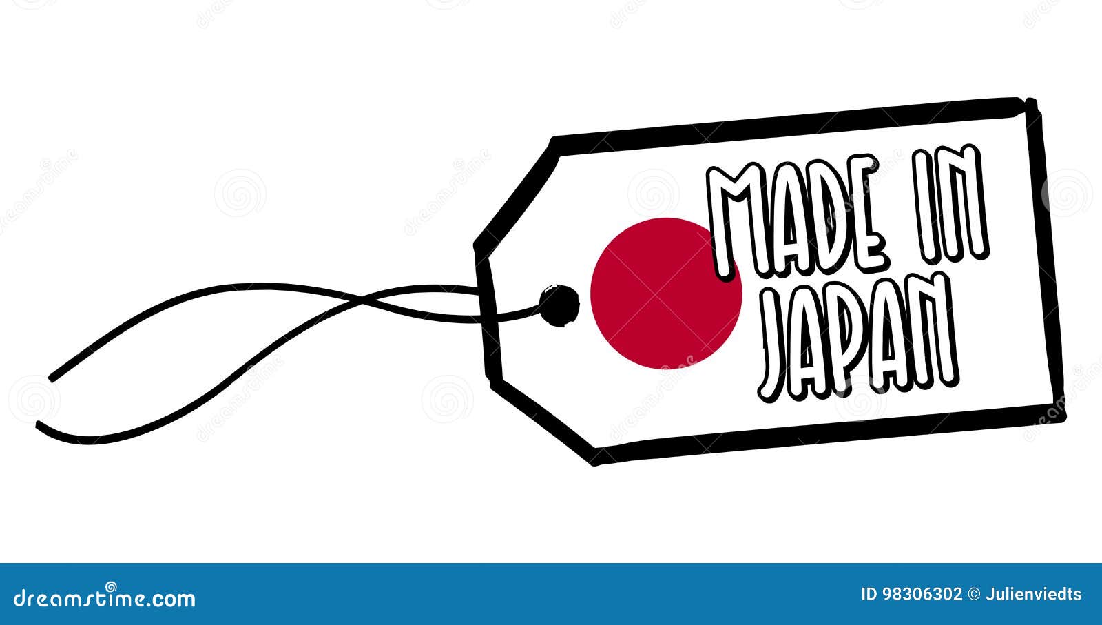 Made in Japan Label. stock vector. Illustration of shop - 98306302