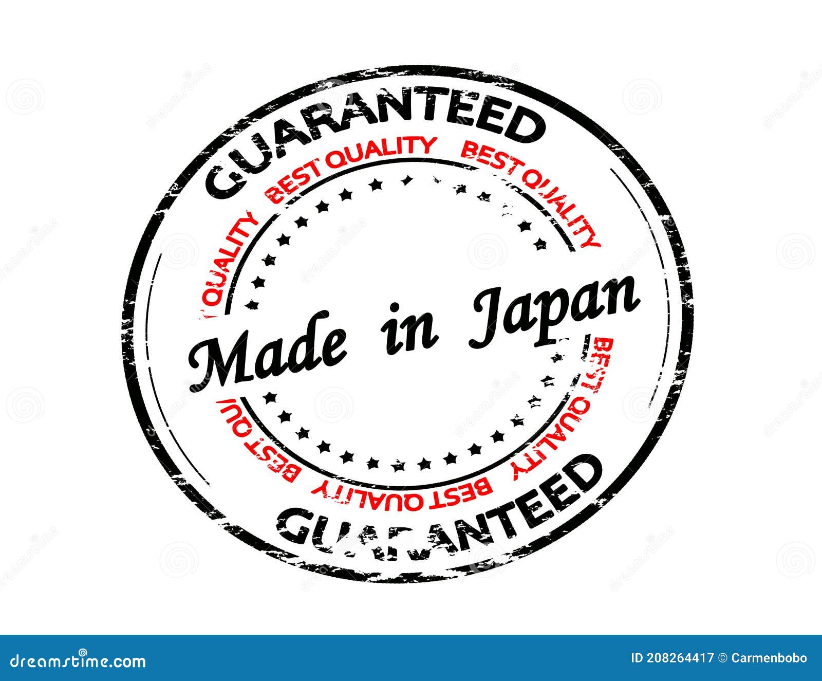 Stamp with Text Made in Japan Stock Illustration - Illustration of ...