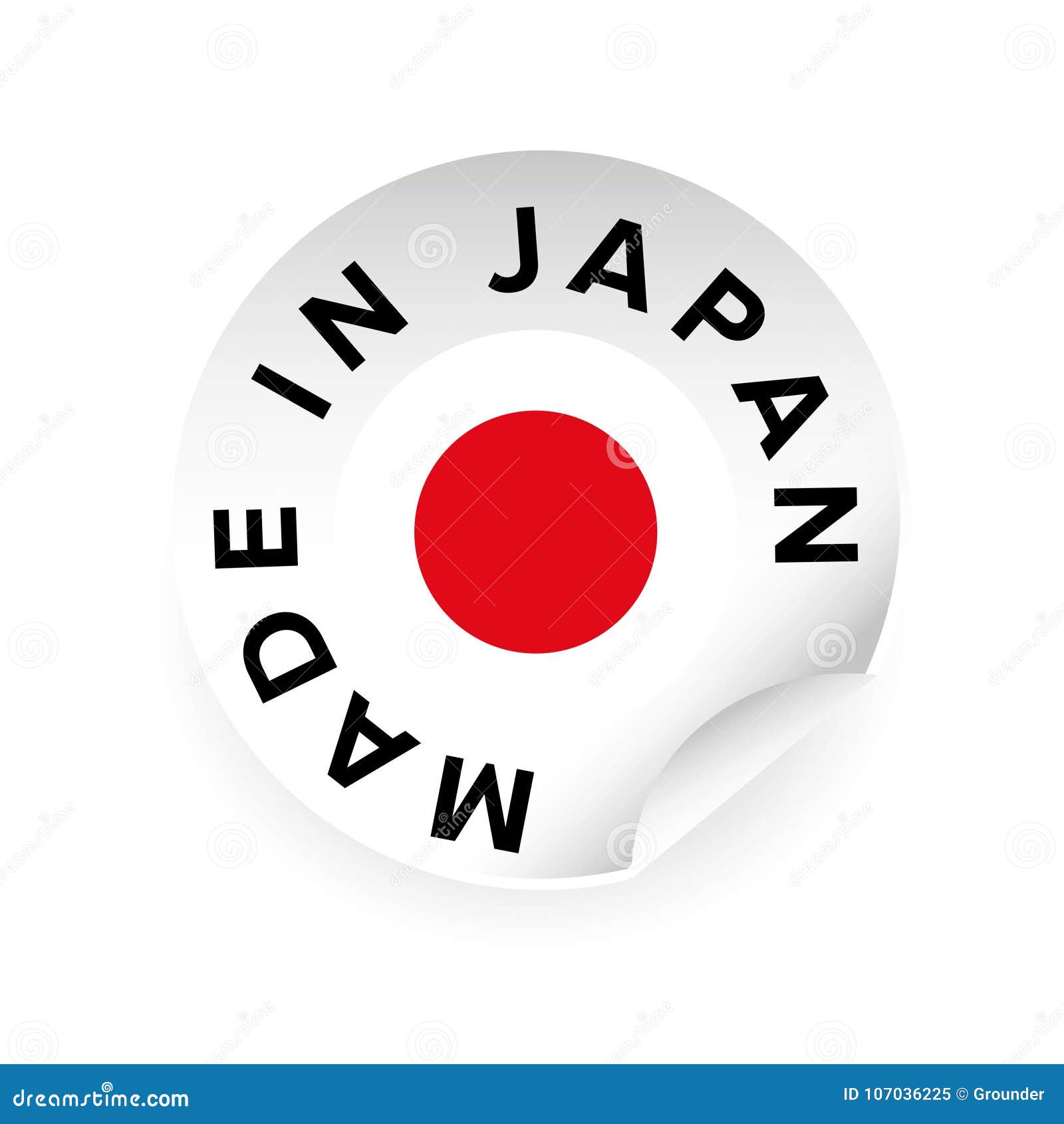 Japan Sticker Flag Icon. Business Concept Japan Label Pictogram ...