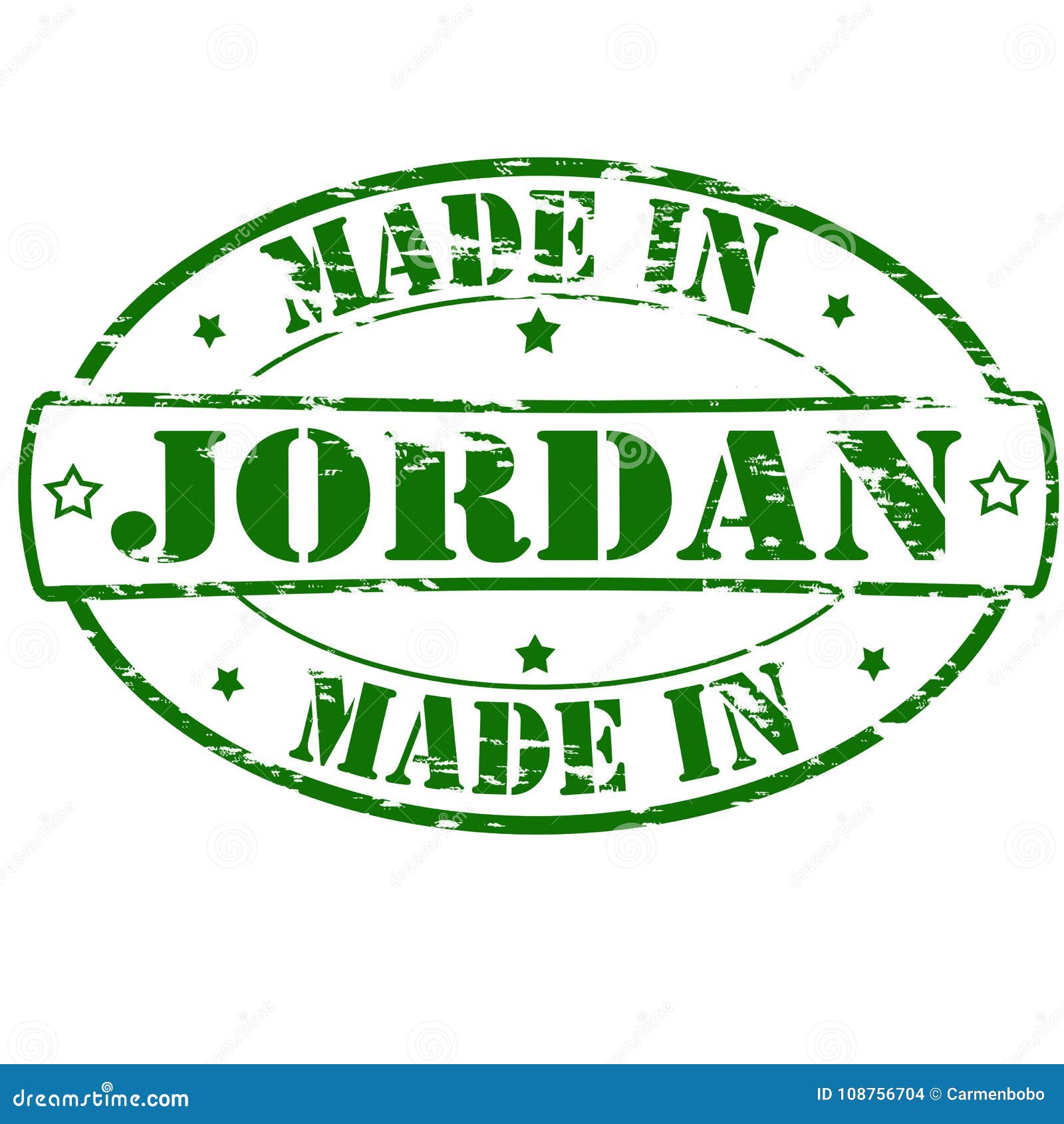 Made in Jordan stock illustration. Illustration of sign - 108756704