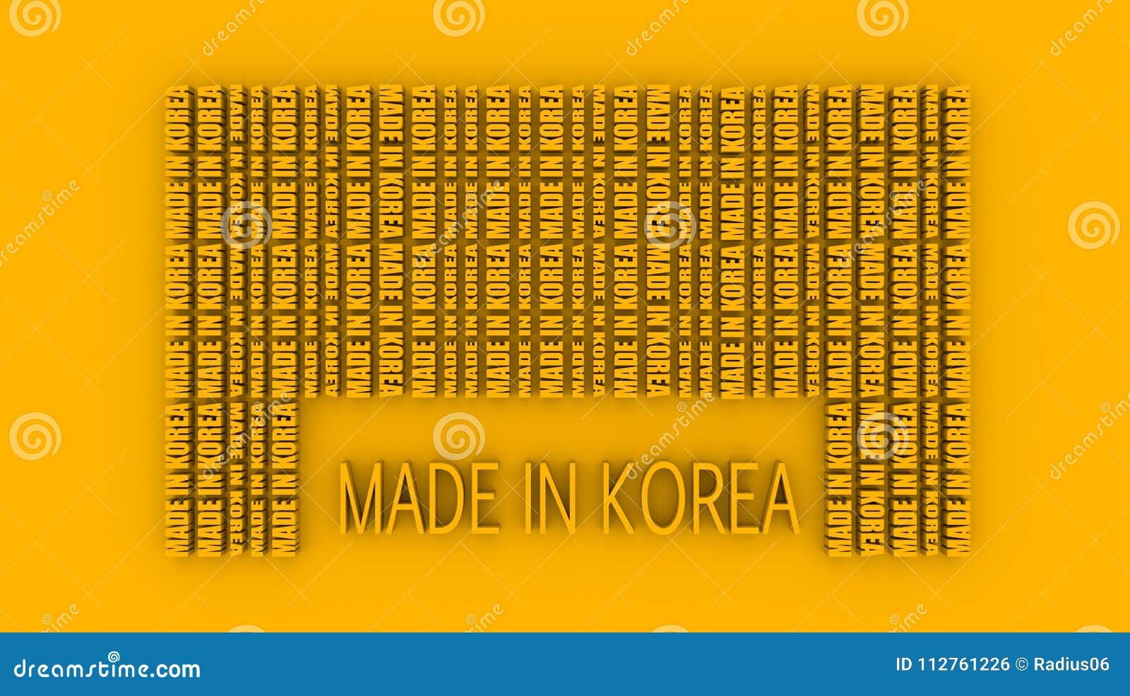 Made in Korea Business Concept Stock Illustration - Illustration of ...