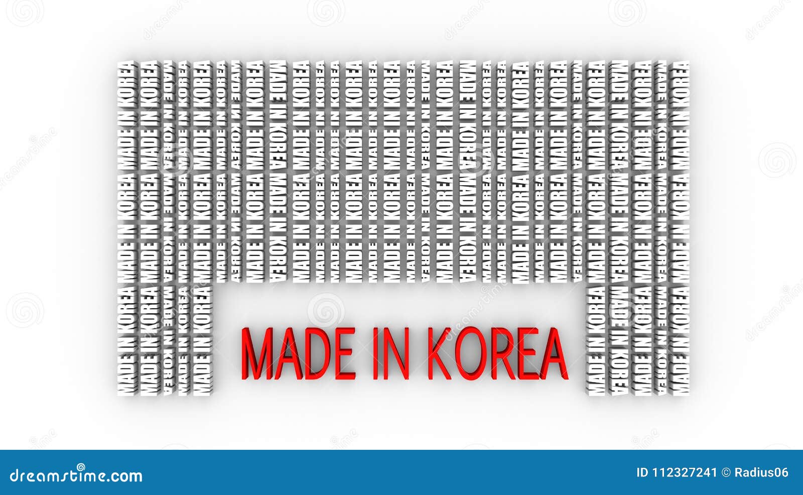 Made in Korea Business Concept Stock Illustration - Illustration of ...