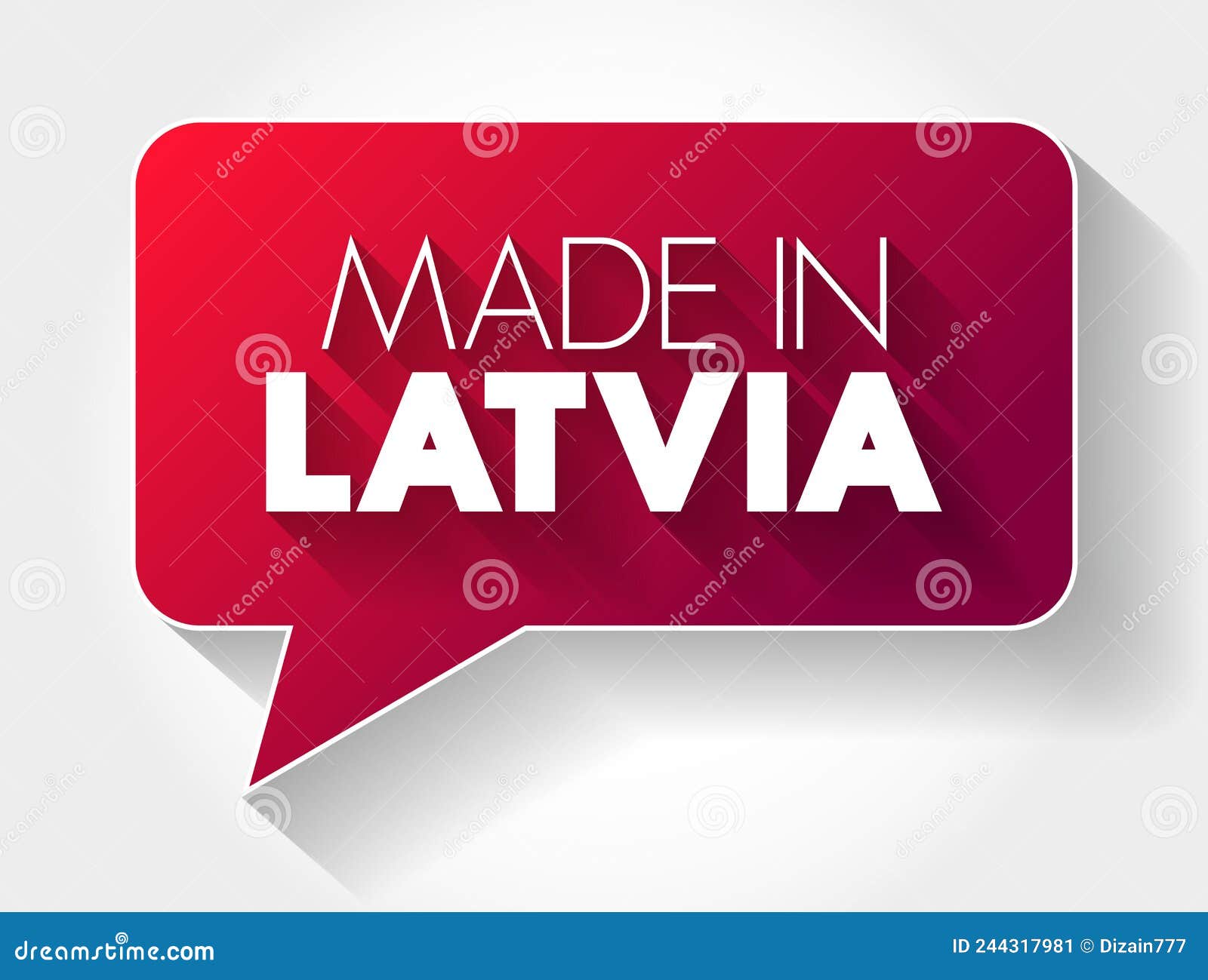 Made in Latvia Text Message Bubble, Concept Background Stock ...