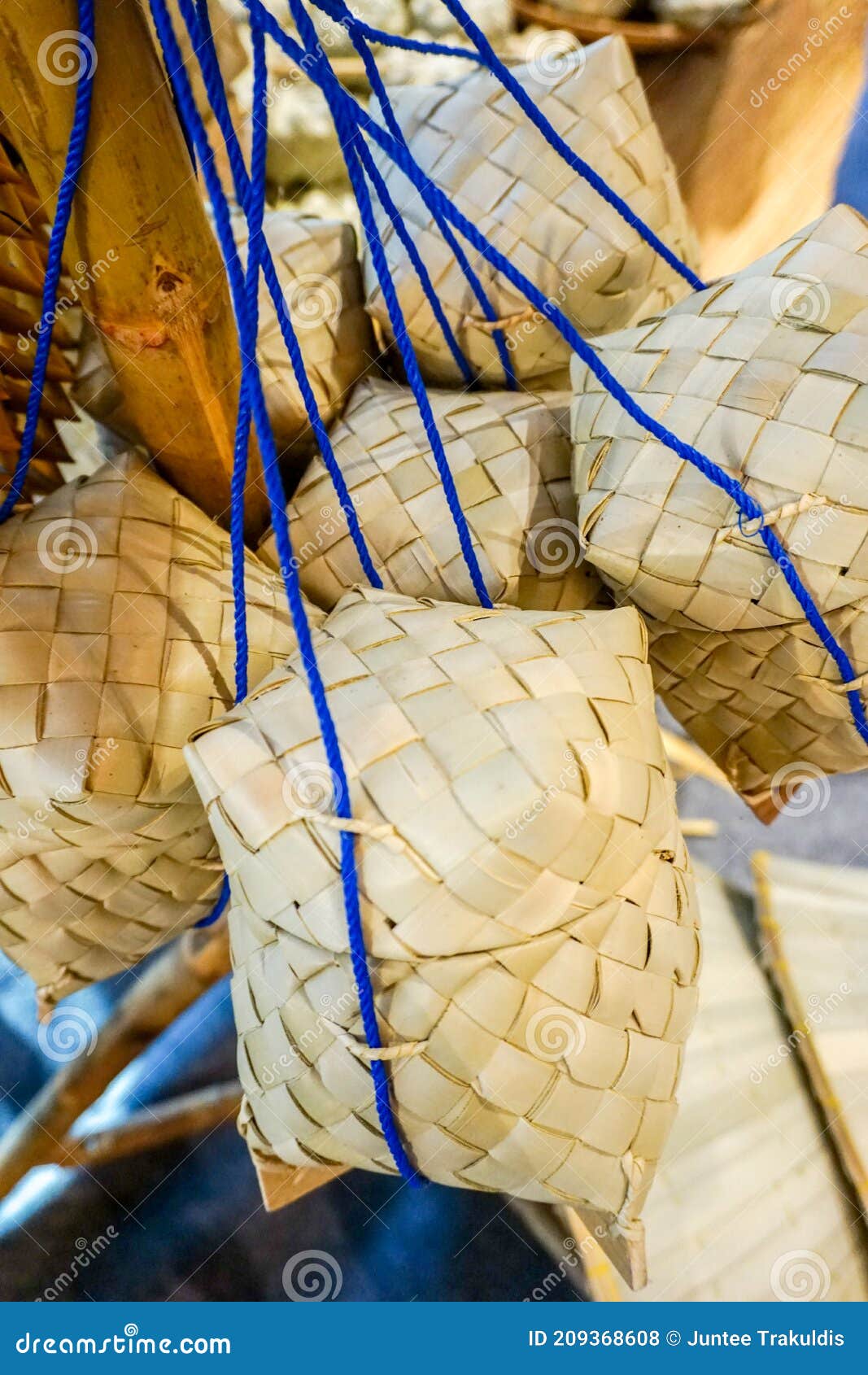 Made from Leaf handicraft. stock photo. Image of palm - 209368608