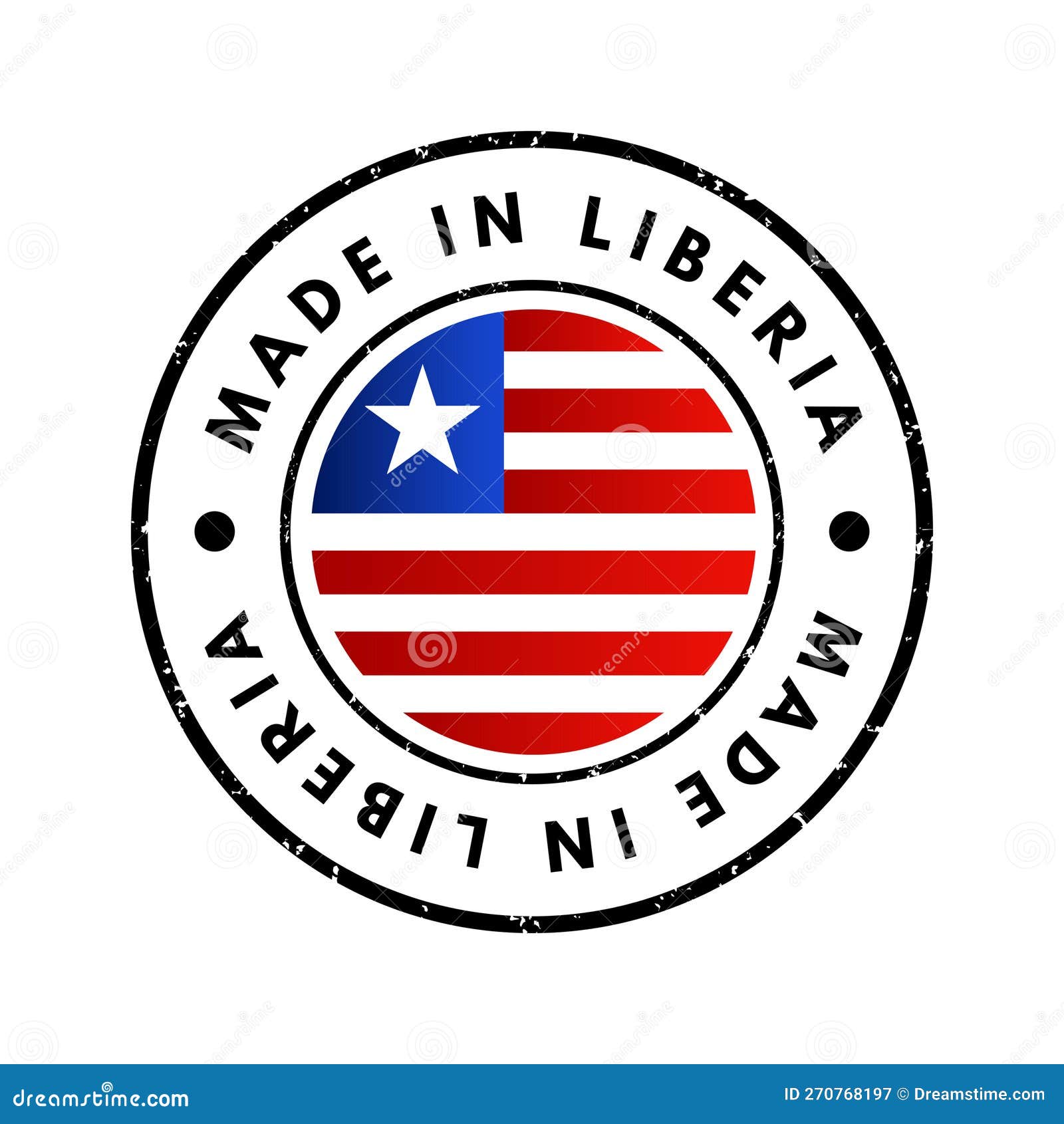 Made in Liberia Text Emblem Stamp, Concept Background Stock ...