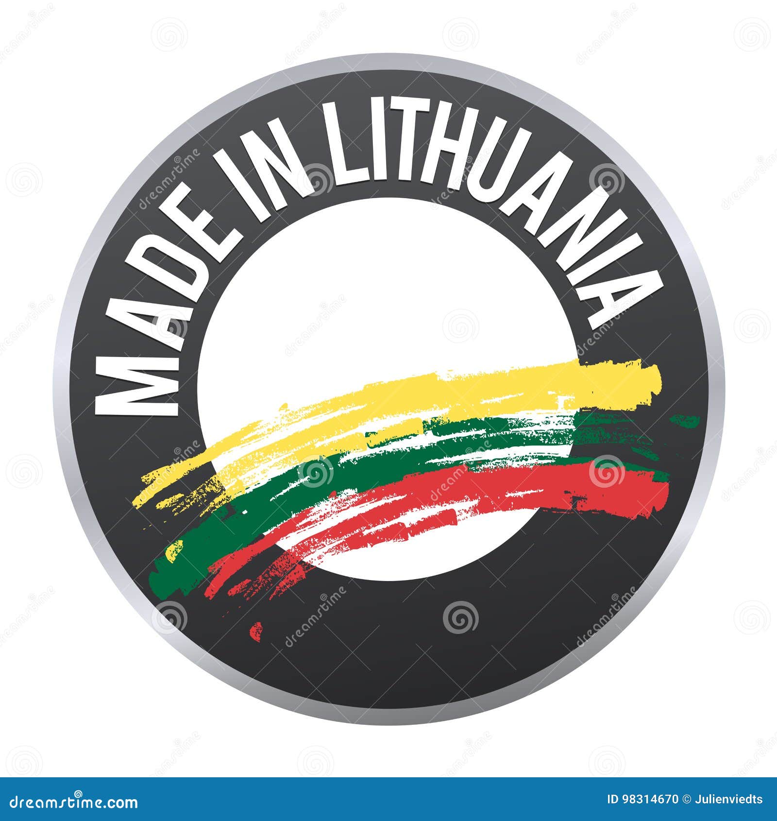 Made in Lithuania Label Badge Logo Certified. Stock Vector ...