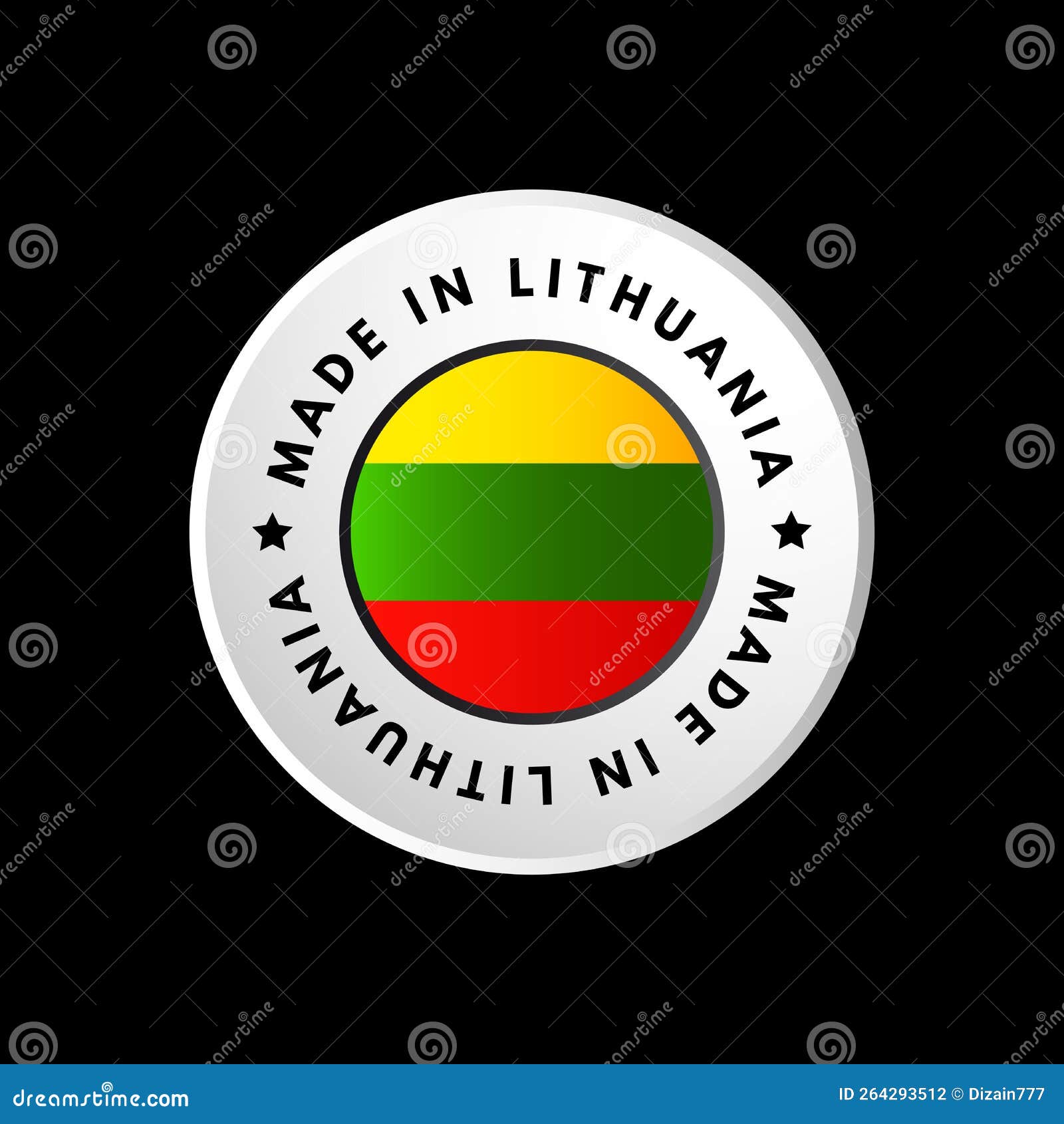 Made in Lithuania Text Emblem Badge, Concept Background Stock ...